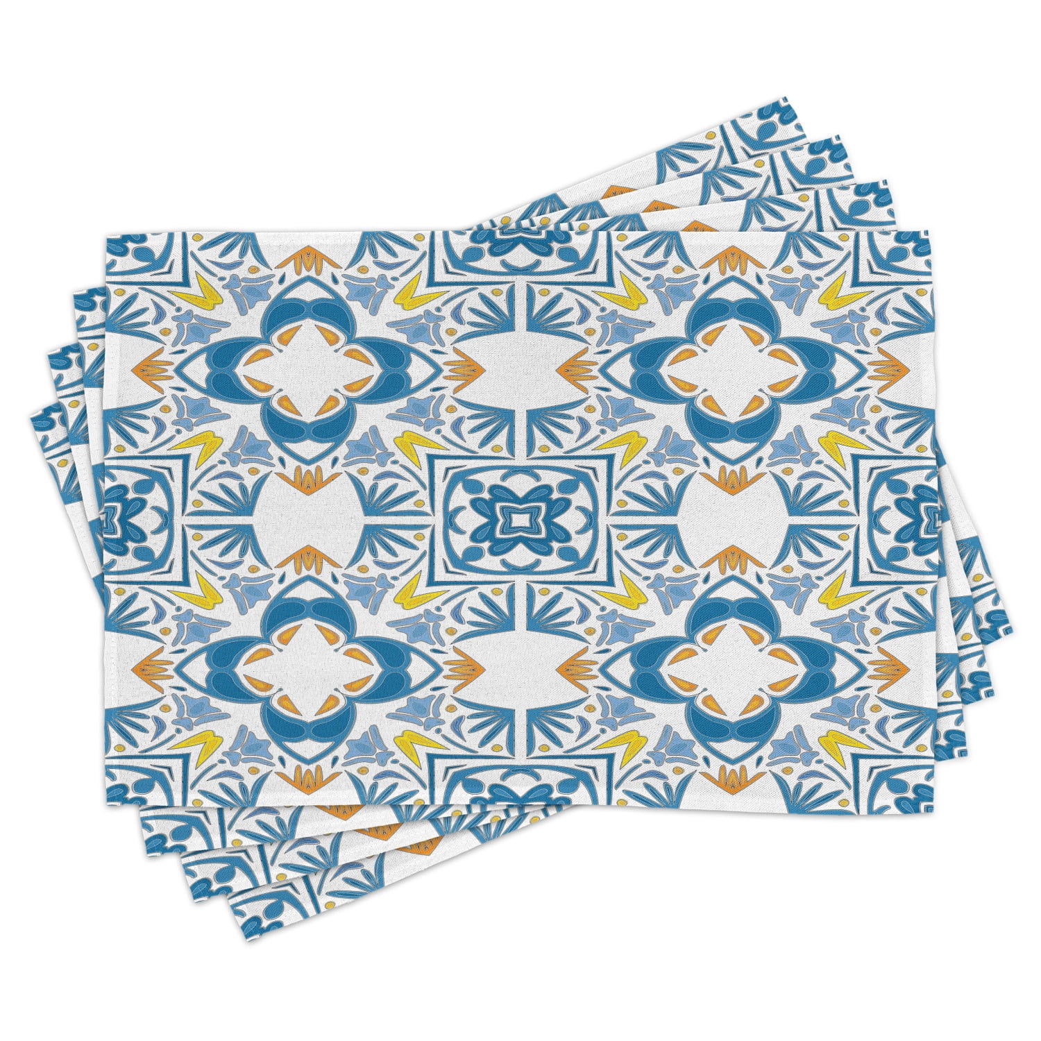 Ambesonne Traditional Place Mats Set of 4, Spanish Retro, Standard Size ...