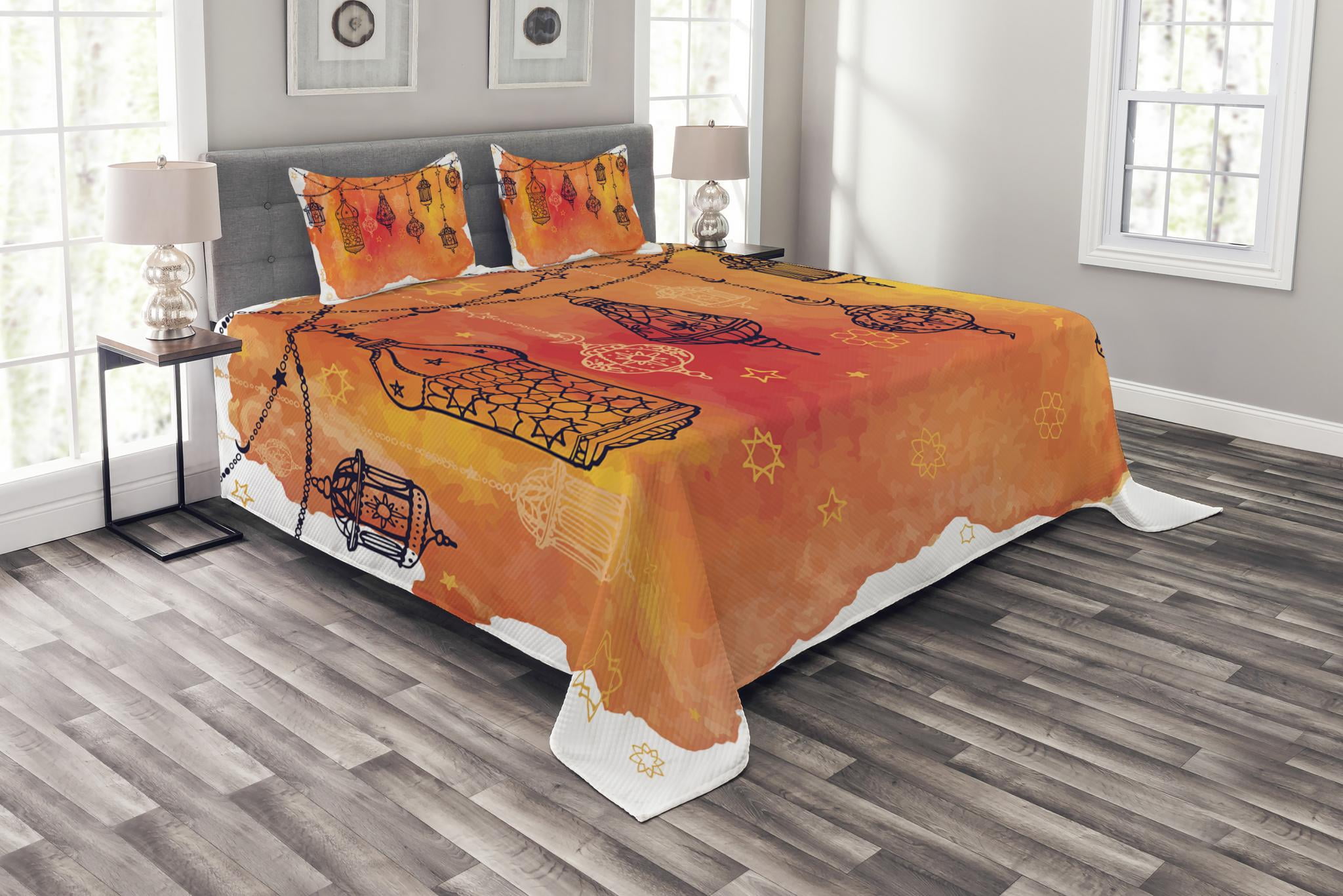 Ambesonne Traditional Quilted Bedspread Set 3 Pcs, Middle East Orient ...