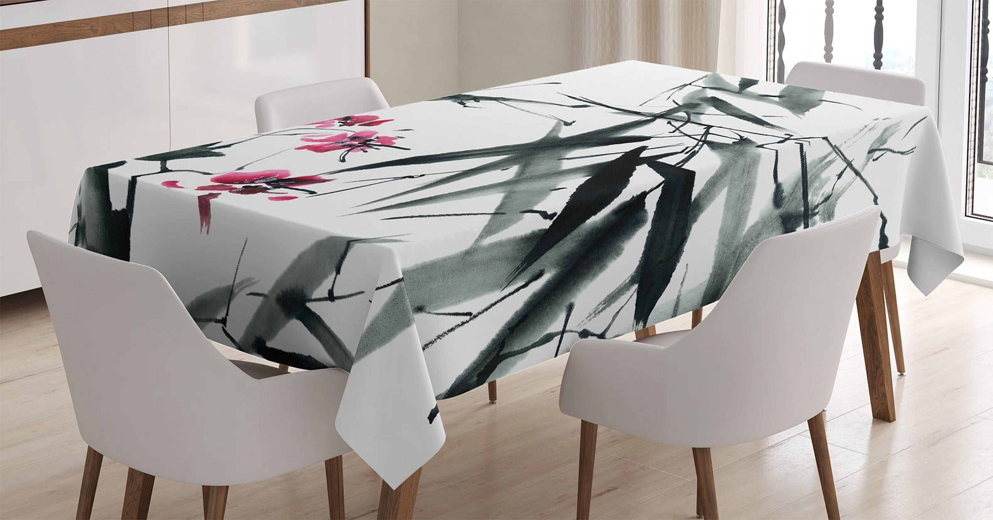 Ambesonne Traditional Tablecloth Rectangular Table Cover, Natural ...