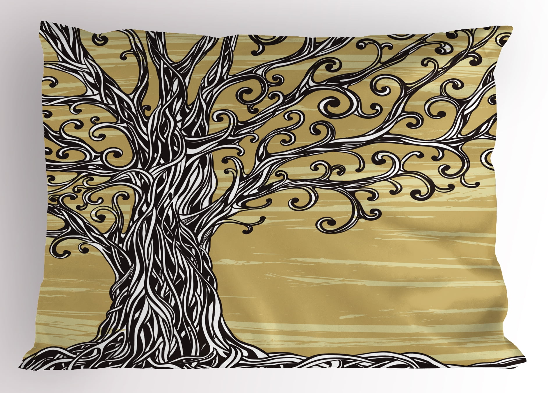 Ambesonne Tree of Life Pillow Sham, Nature Eco Sketchy, 26" X 20 ...