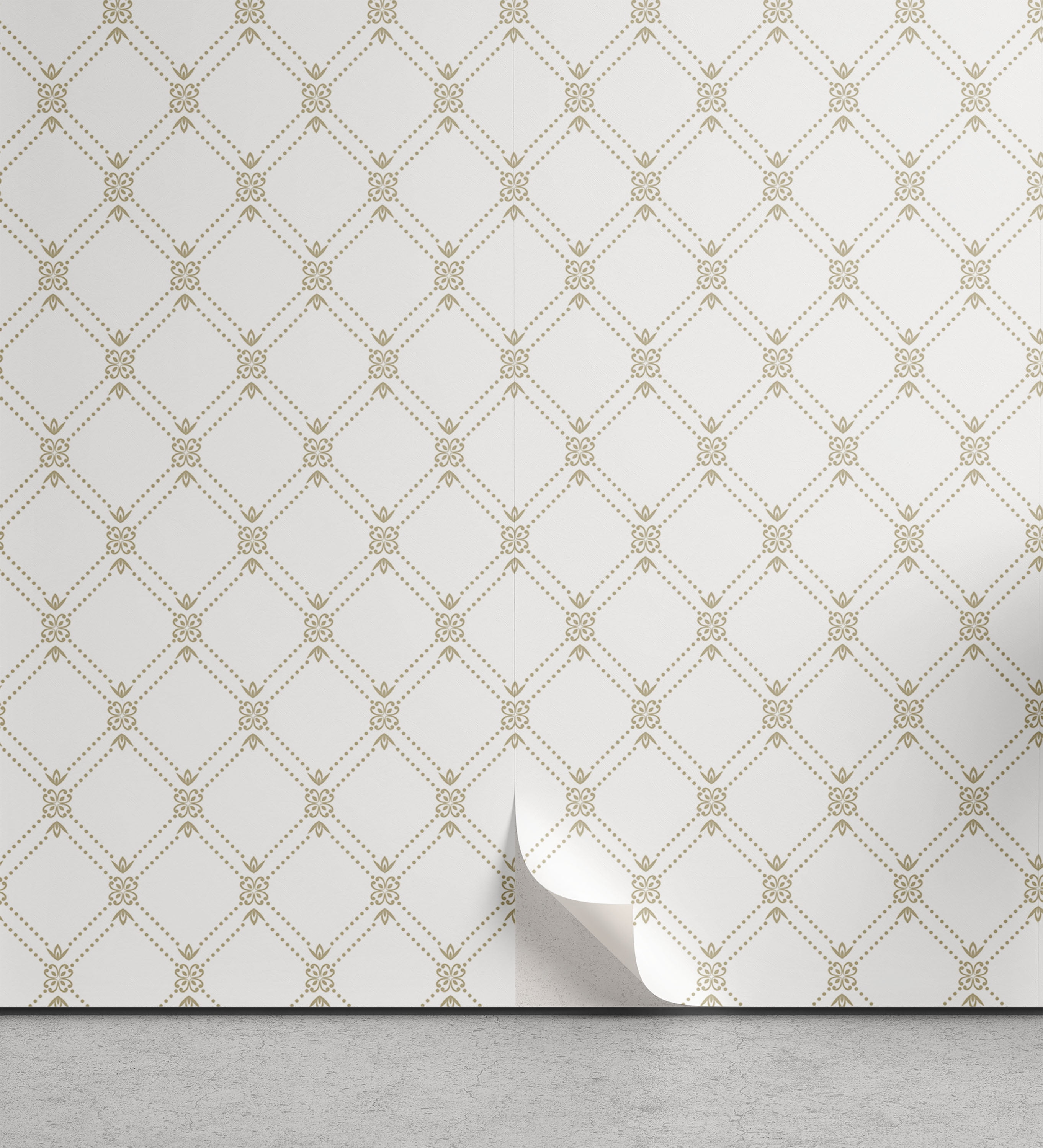 Ambesonne Trellis Peel & Stick Wallpaper for Home, Dots and Floral ...