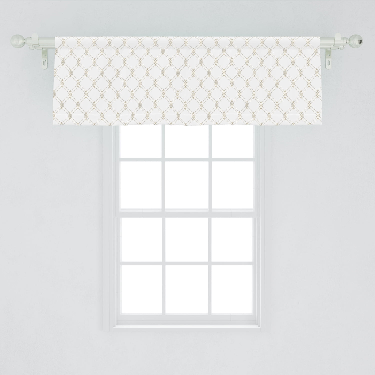 Ambesonne Trellis Window Valance, Victorian Inspired Illustration of ...