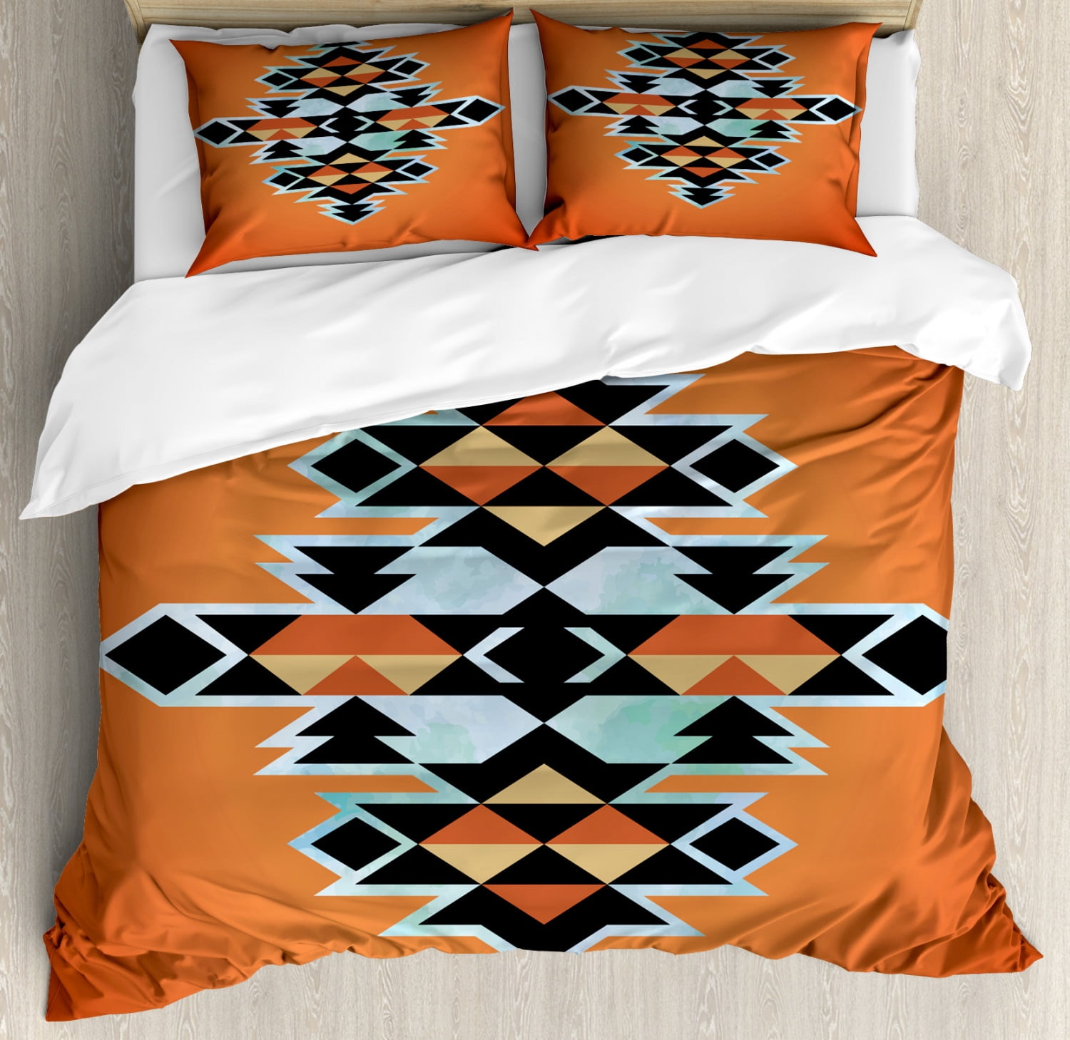 Ambesonne Tribal Duvet Cover Set, Native Aztec Rhombus Art, Queen ...