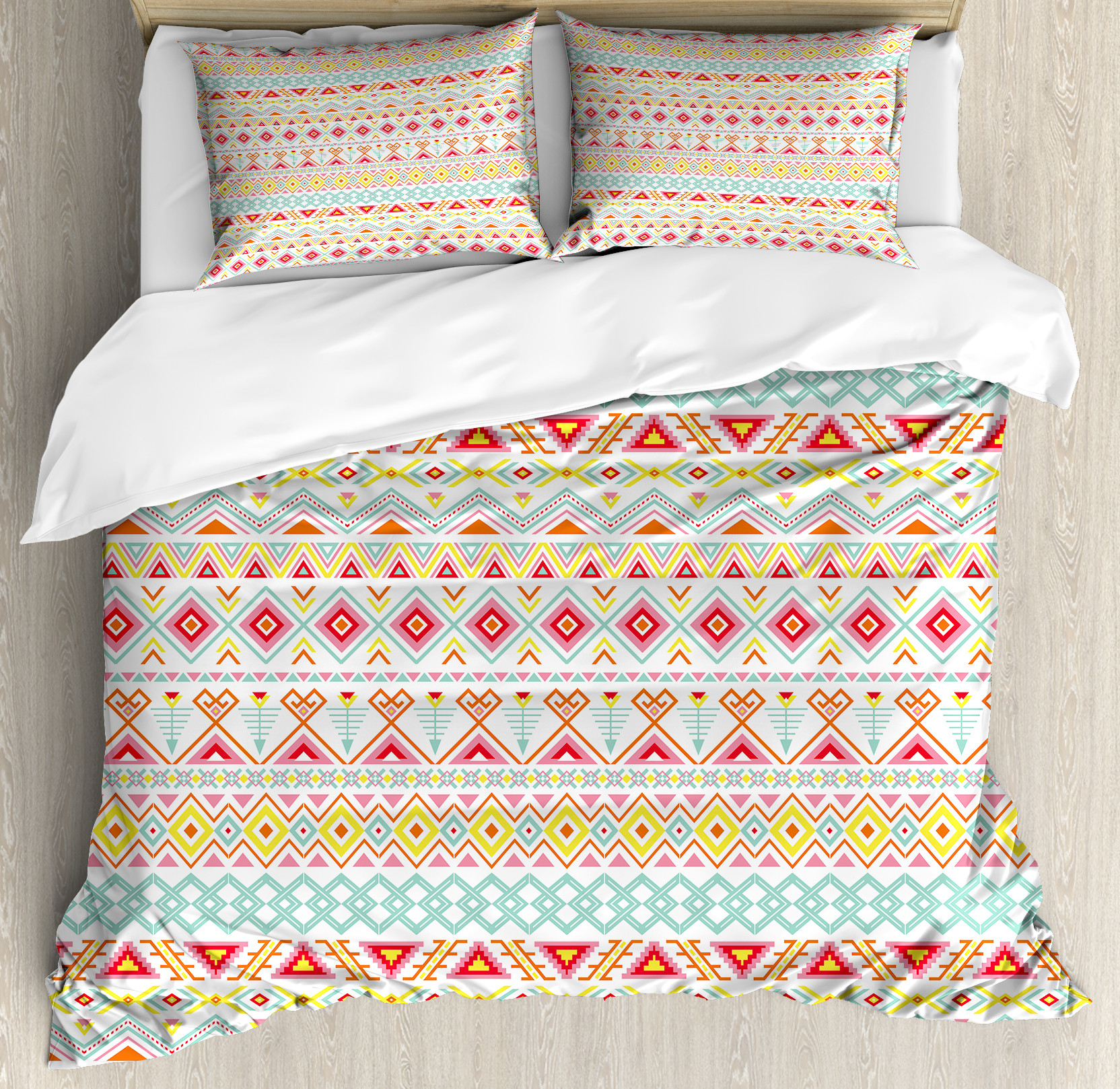 Ambesonne Tribal Duvet Cover Set, Native Style Aztec Art, King, Yellow ...