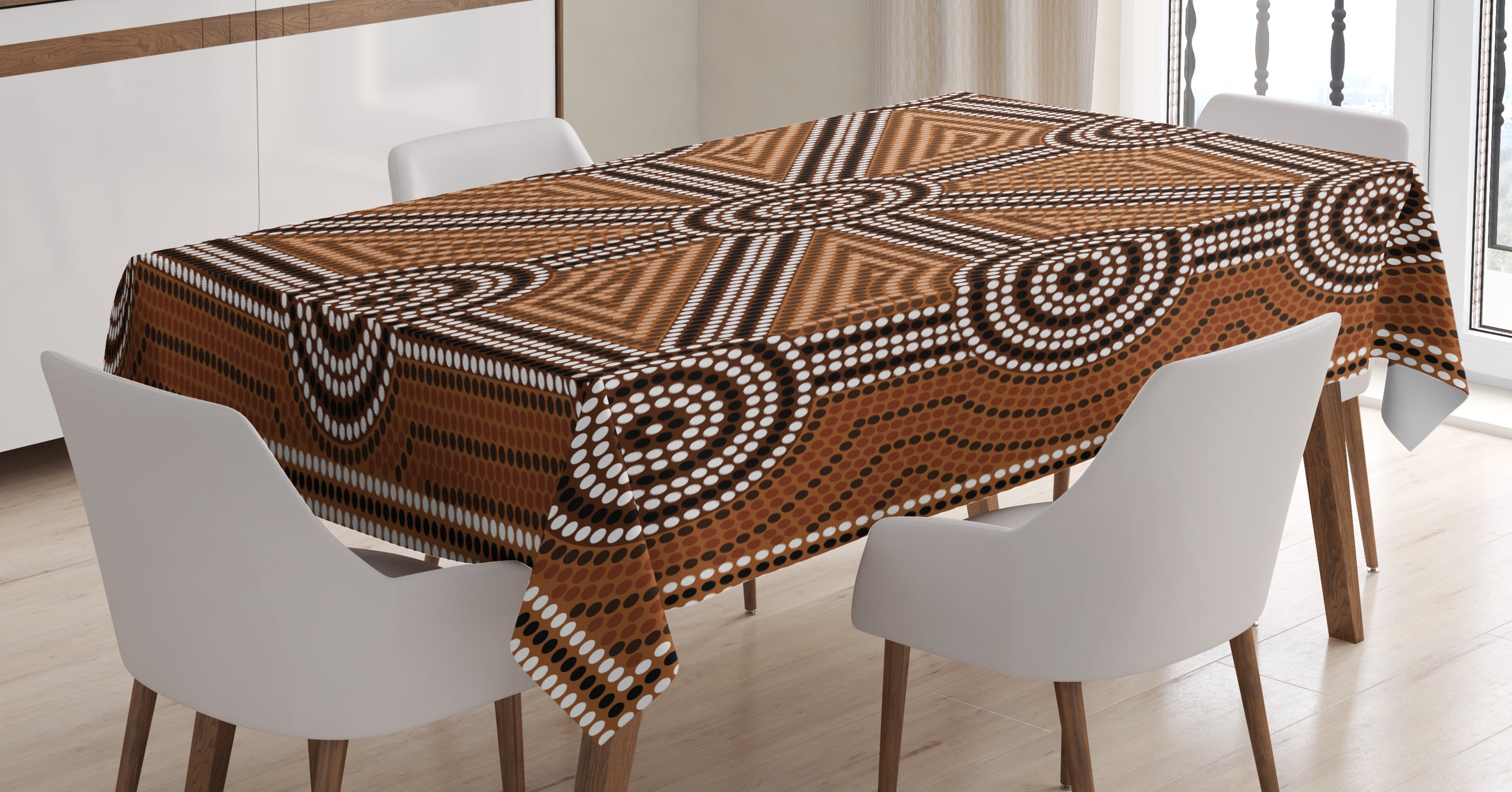 Ambesonne Tribal Tablecloth Rectangular Table Cover, Aboriginal ...