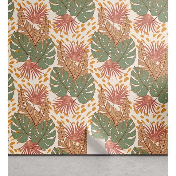 Ambesonne Tropical Abstract Peel & Stick Wallpaper for Home, Vintage ...
