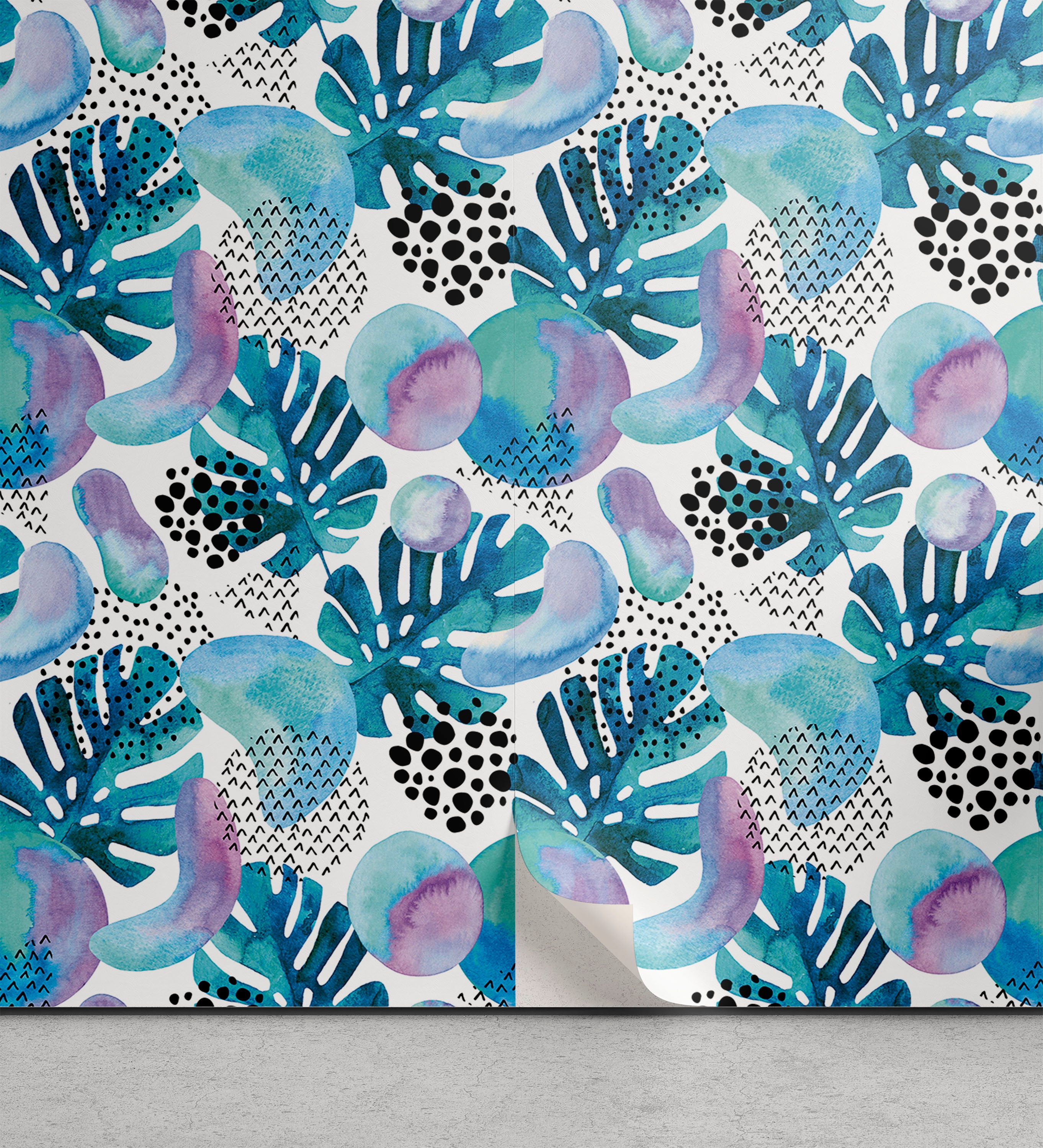 Ambesonne Tropical Boho Peel & Stick Wallpaper for Home, Soft Palm Tree ...