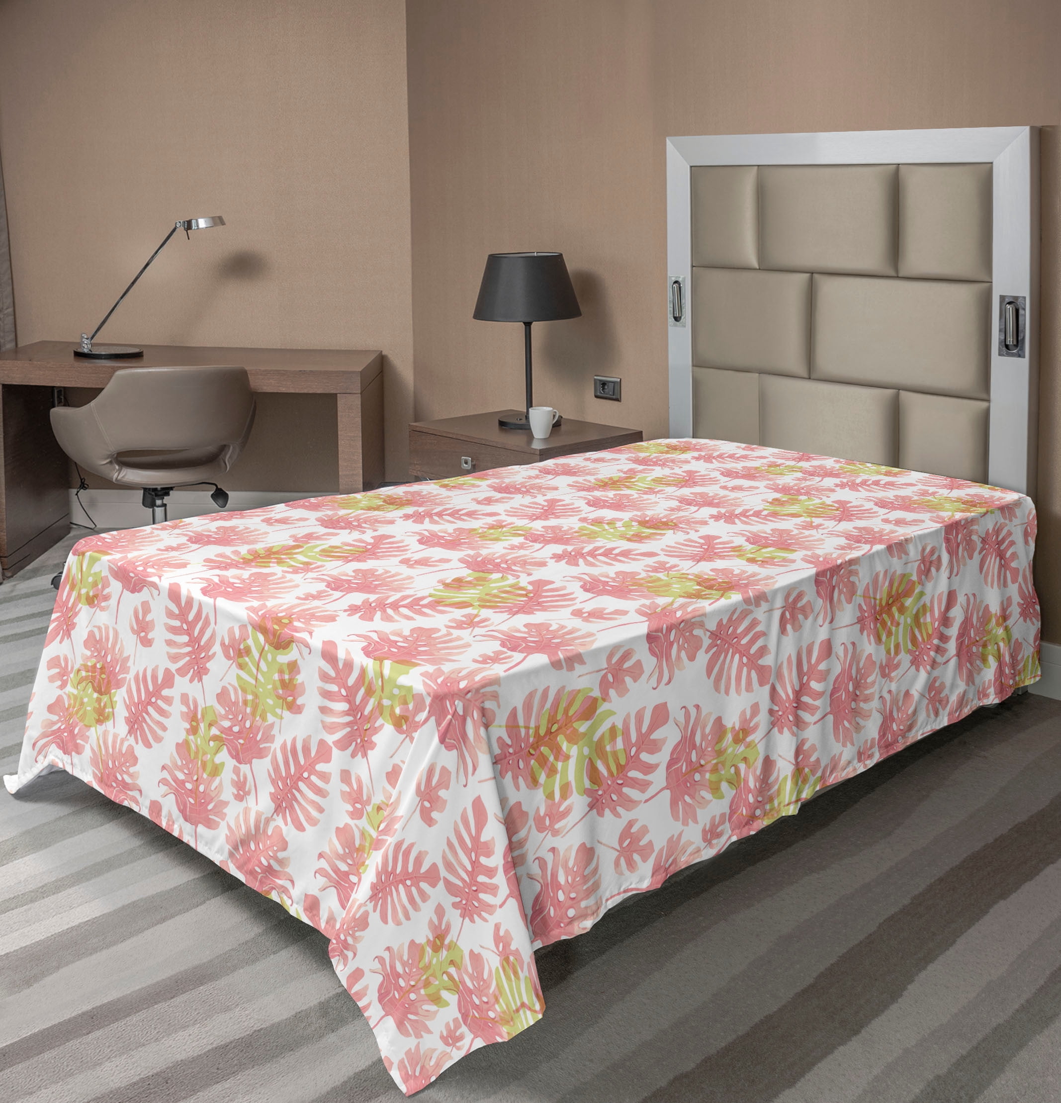 Ambesonne Tropical Flat Bedding Sheet Soft Top Sheet, Abstract ...