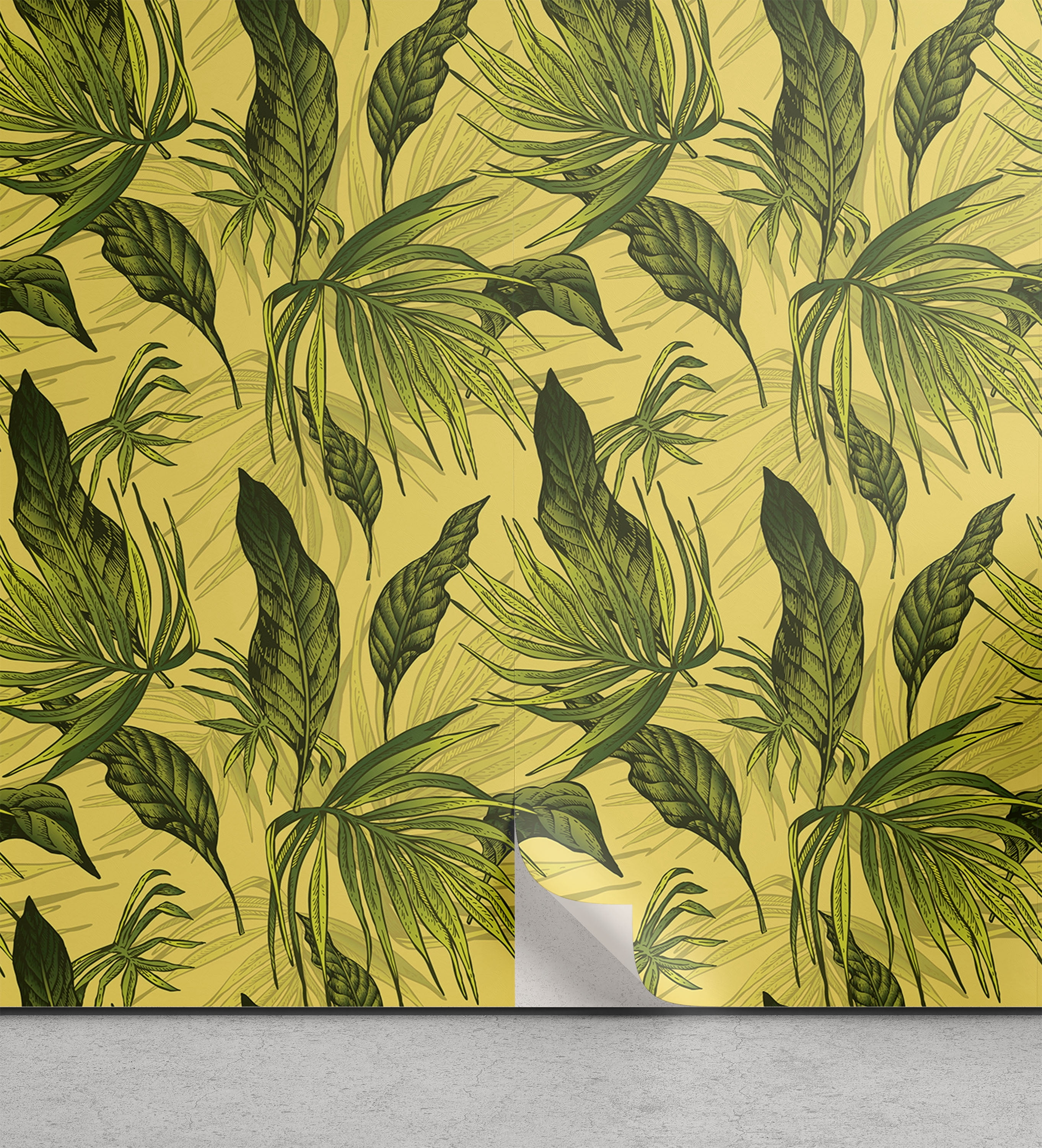 Ambesonne Tropical Peel & Stick Wallpaper for Home, Energetic Exotic ...