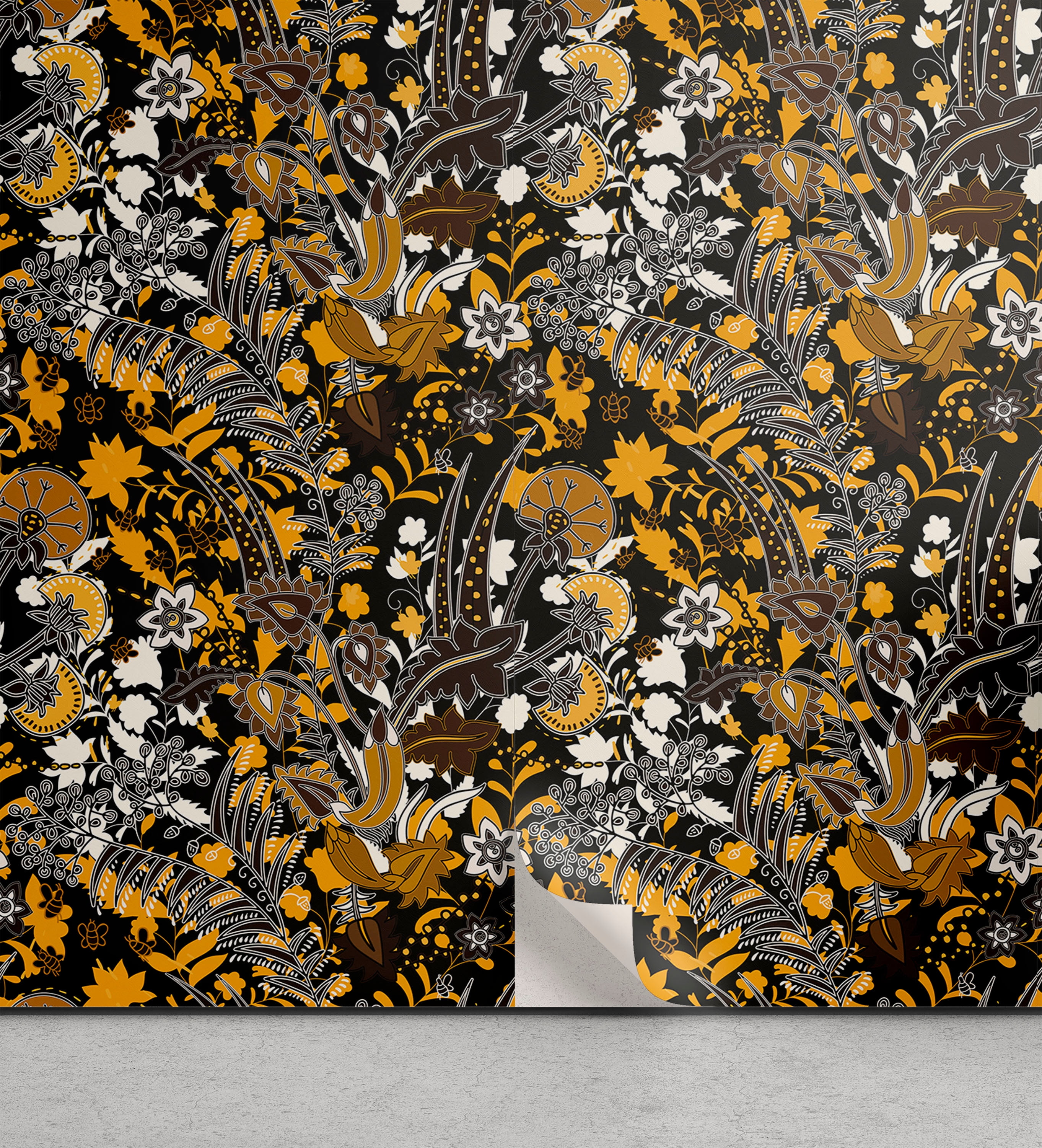 Ambesonne Tropical Peel & Stick Wallpaper for Home, Jumble Jungle Scene ...