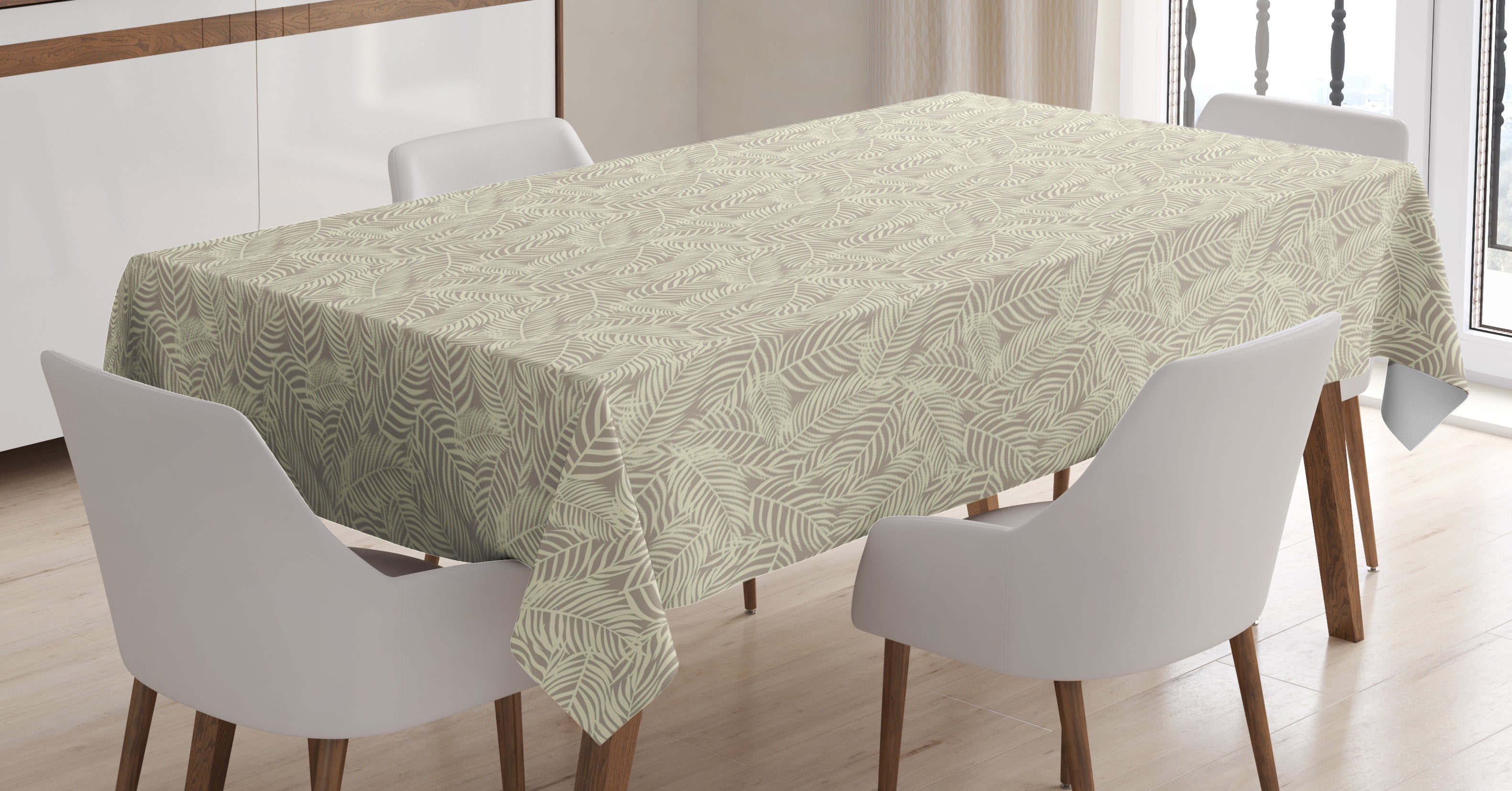 Ambesonne Tropical Tablecloth Rectangular Table Cover, Botanical Exotic ...