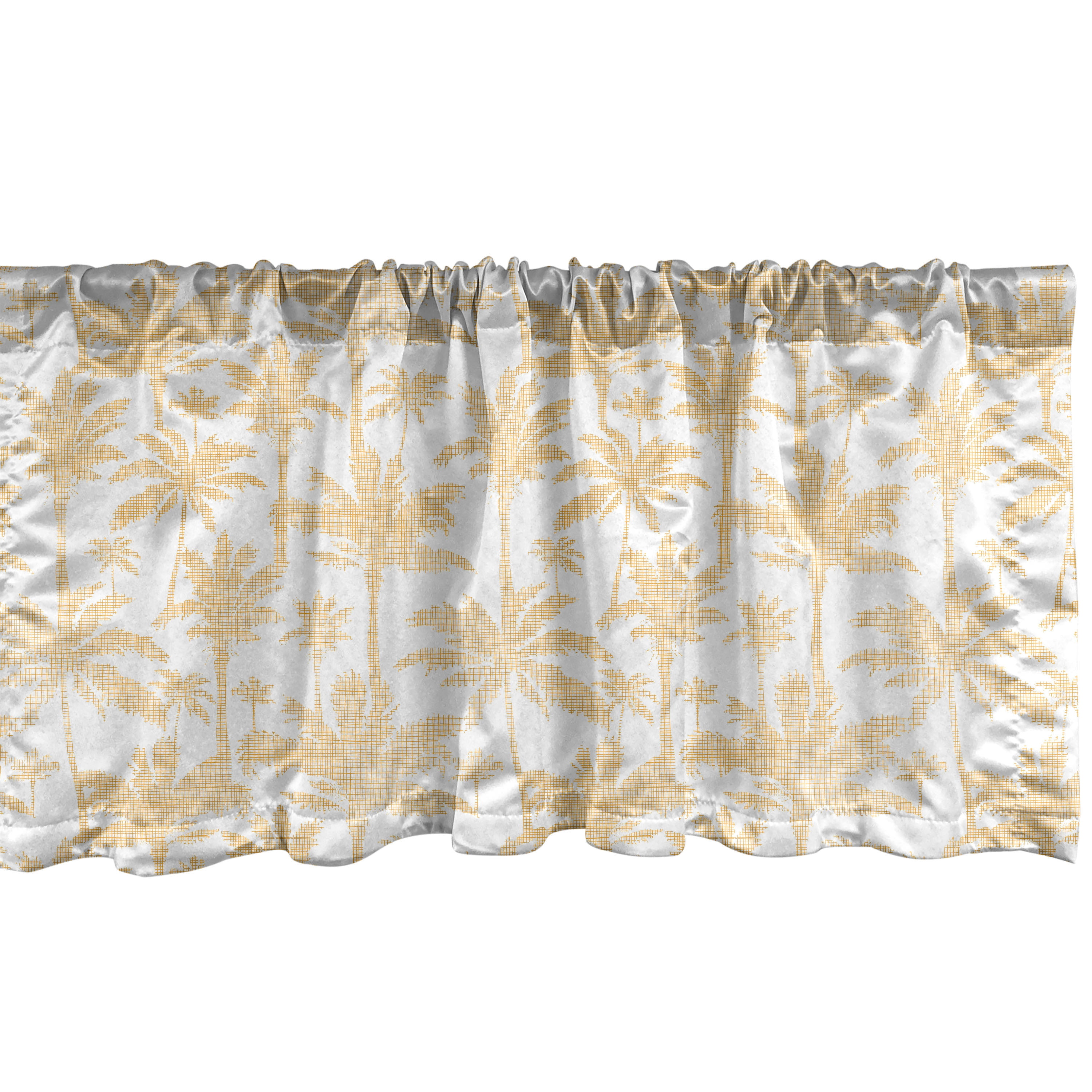 Ambesonne Tropical Valance Pack of 2, Exotic Palm Trees Pattern, 54"X12 ...