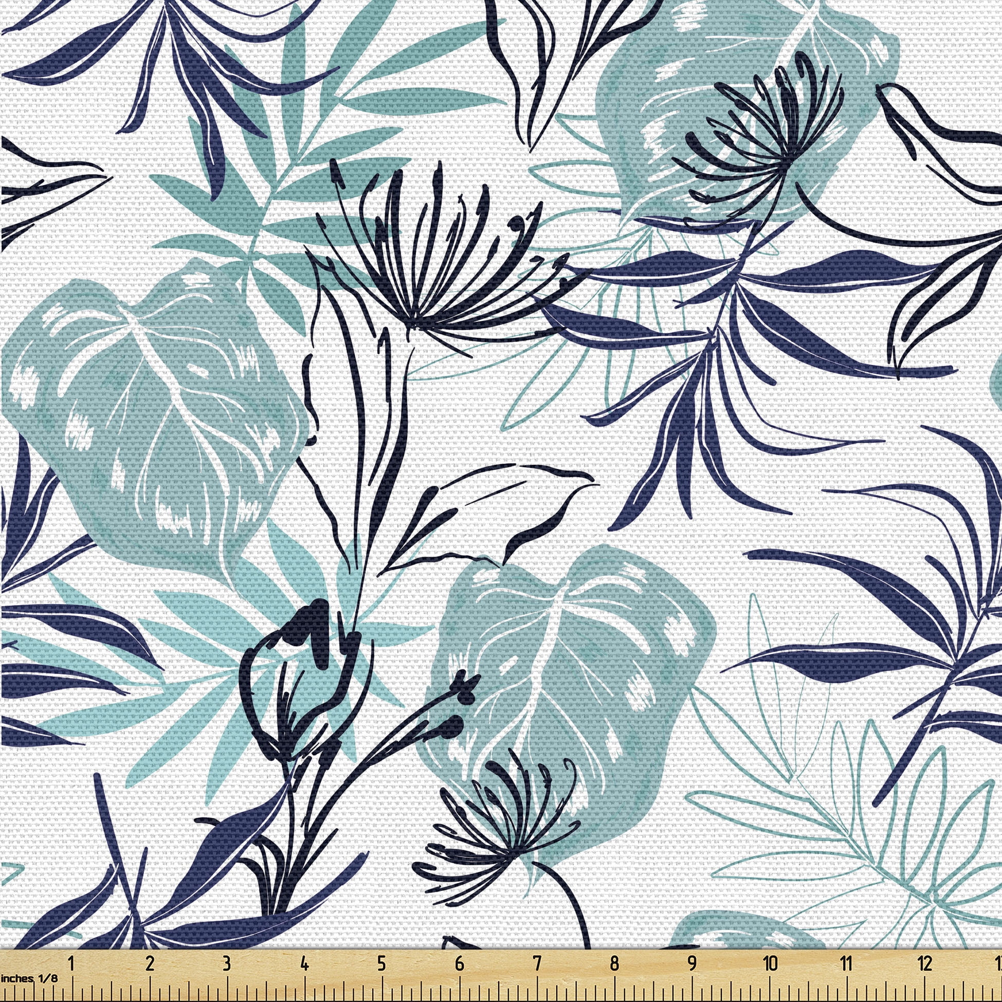 Ambesonne Tropical Vibes Fabric by the Yard Upholstery, Jungle Boho ...