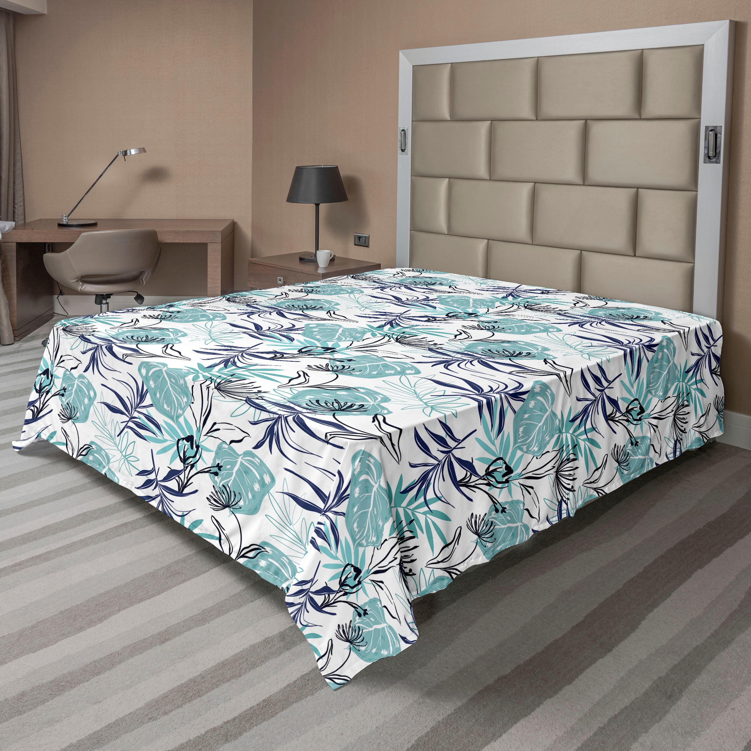 Ambesonne Tropical Vibes Flat Bedding Sheet Soft Top Sheet, Jungle Boho ... Ambesonne Tropical Vibes Flat Bedding Sheet Soft Top Sheet, Jungle Boho ...