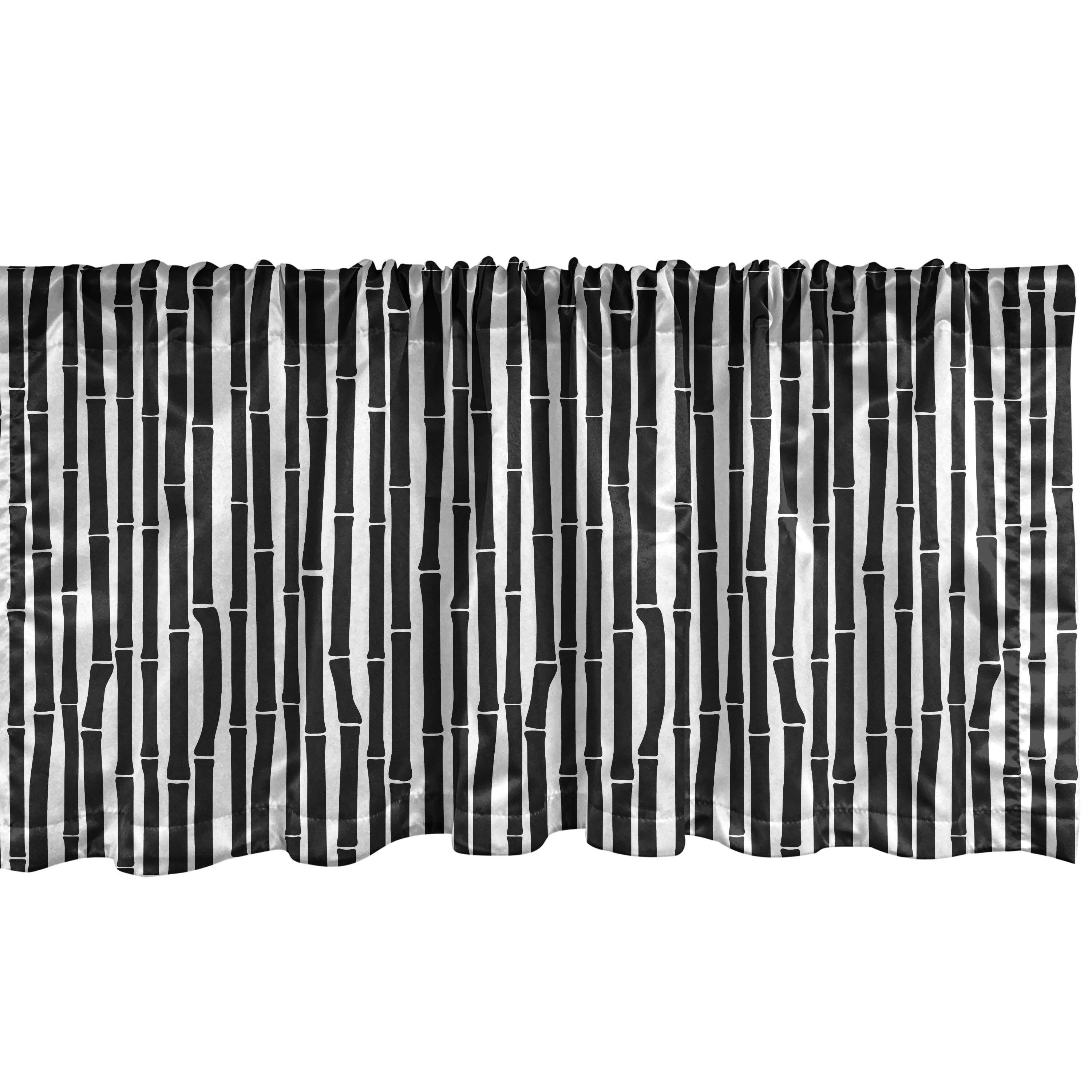 Ambesonne Tropical Window Valance, Bamboo Stems in Minimalist Art ...
