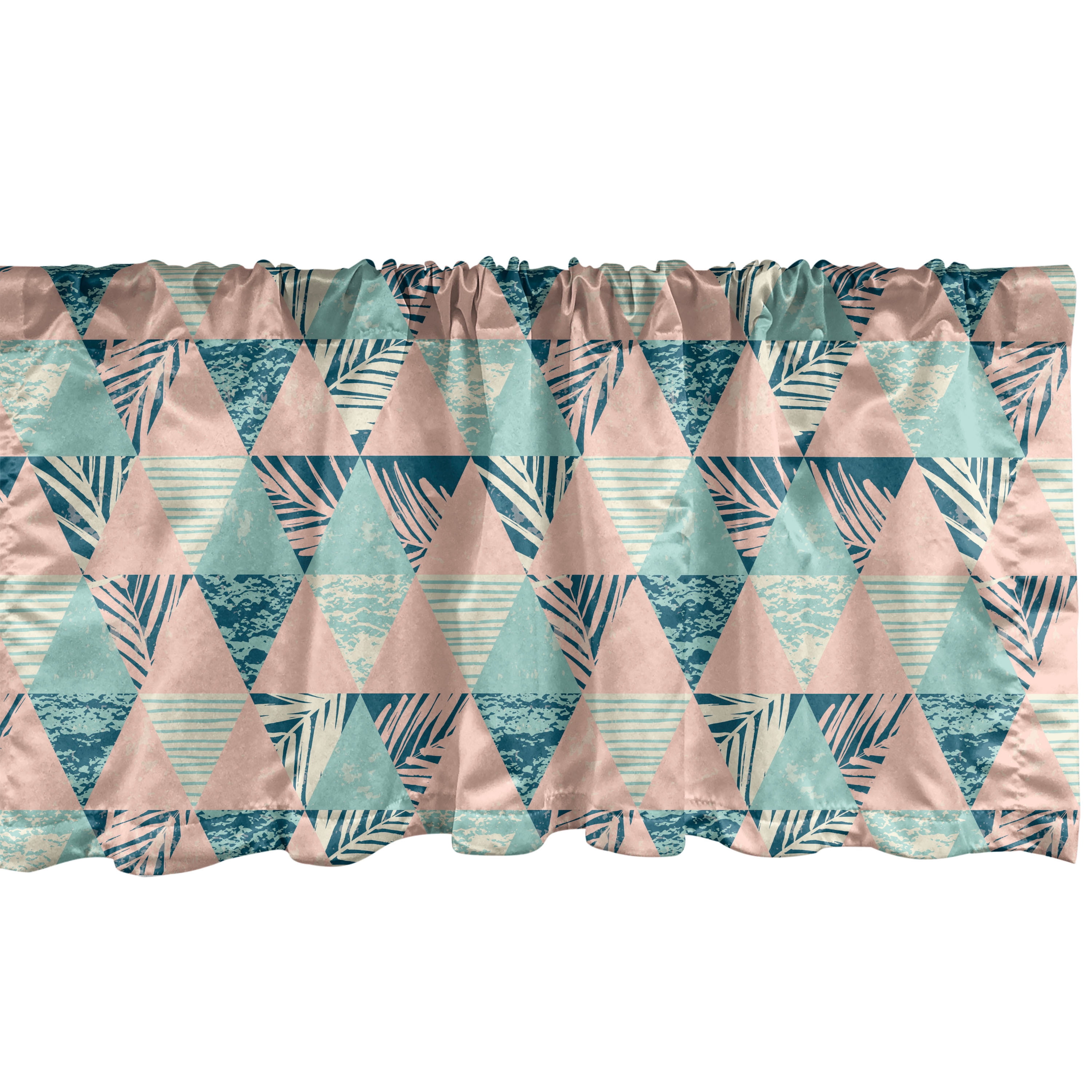 Ambesonne Tropical Window Valance, Pastel Contemporary Palms, 42" x 18 ...