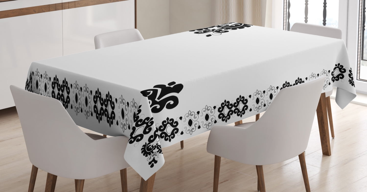 Ambesonne Turkish Pattern Tablecloth Rectangular Table Cover, Oriental ...