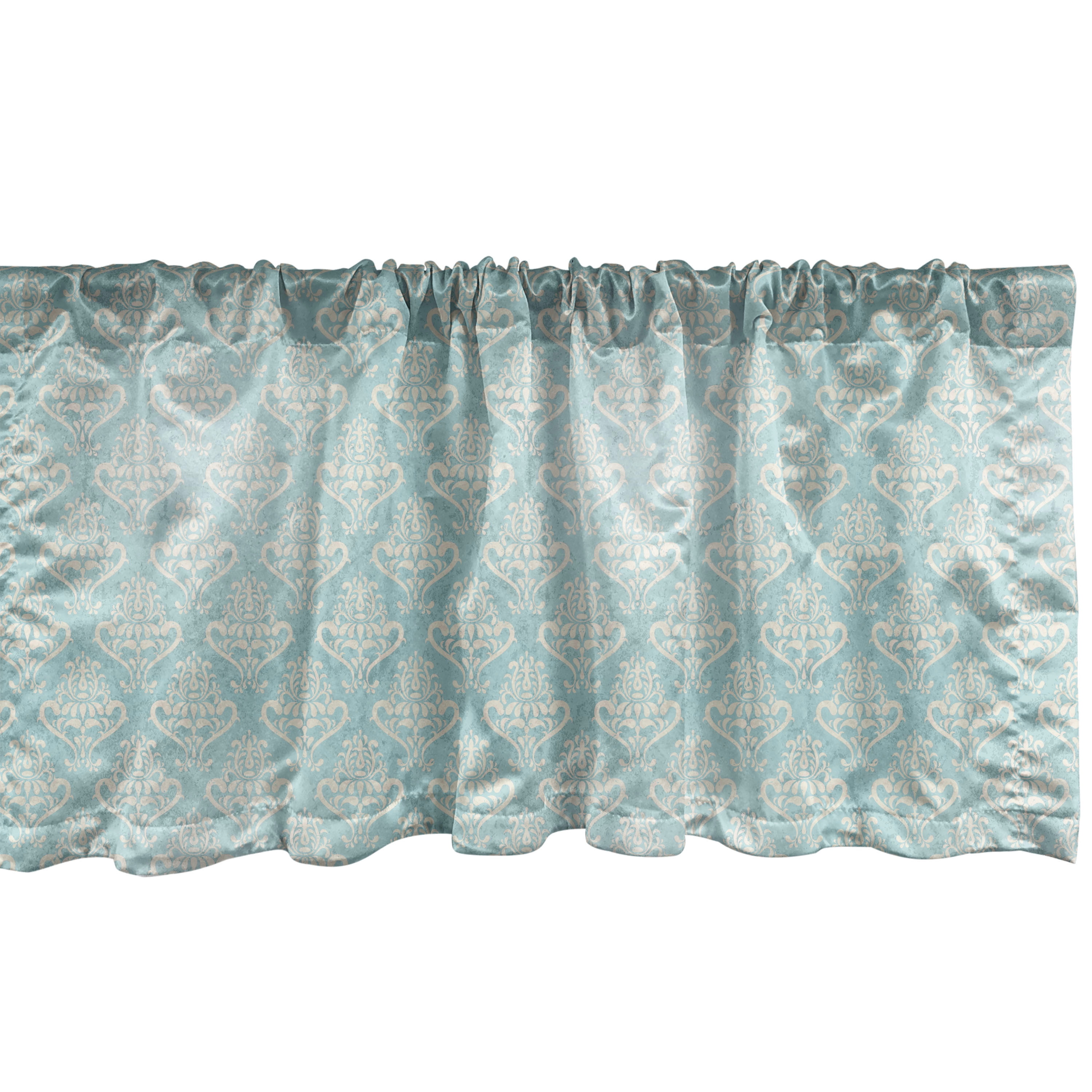 Ambesonne Turquoise Window Valance, Medieval, 54" X 18", Bluegrey Cream ...