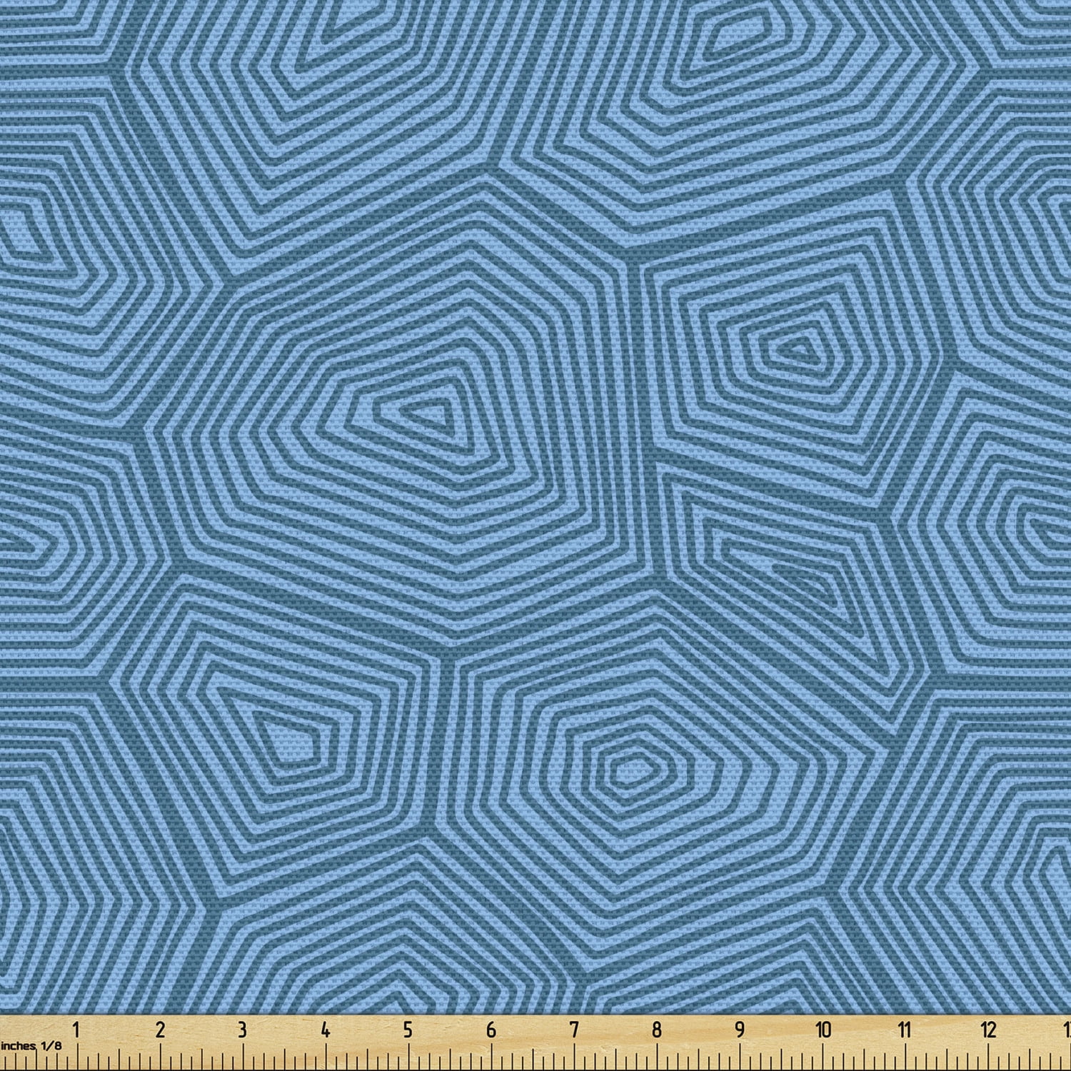 Ambesonne Turtle Fabric by the Yard Upholstery, Triangles Hexagonal ...