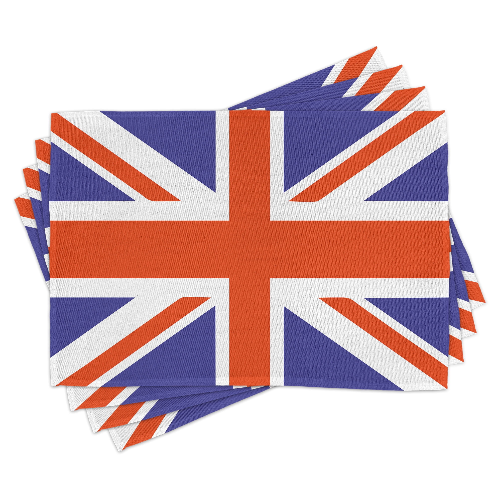 Ambesonne Union Jack Place Mats Set of 4, British Loyal, Standard Size ...