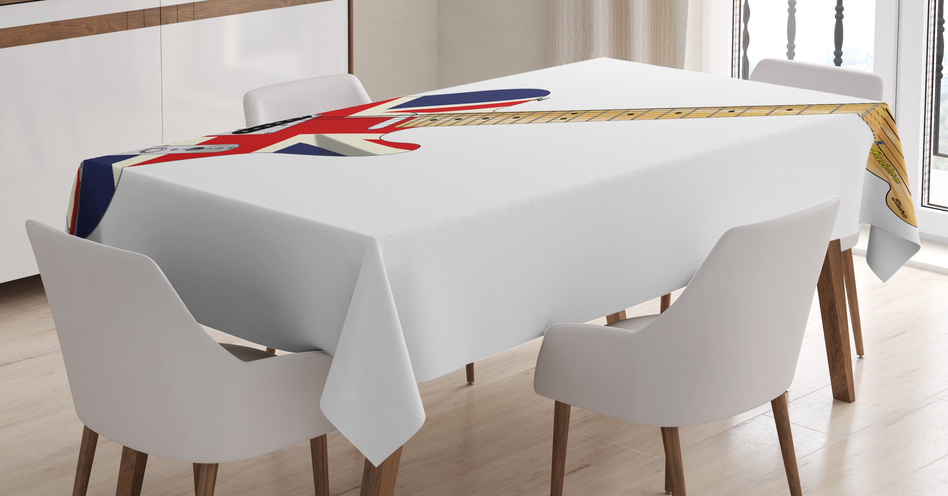 Ambesonne Union Jack Tablecloth Rectangular Table Cover, Electric ...