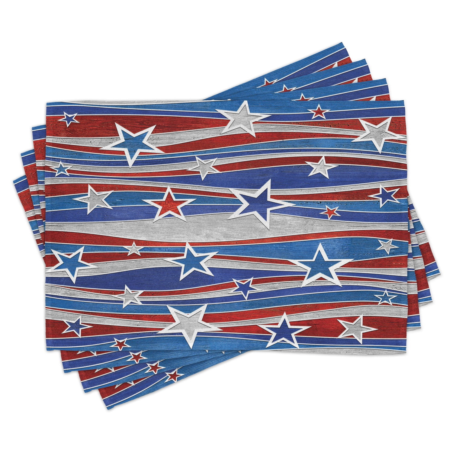 Ambesonne United States Place Mats Set of 4, Abstract USA Flag ...