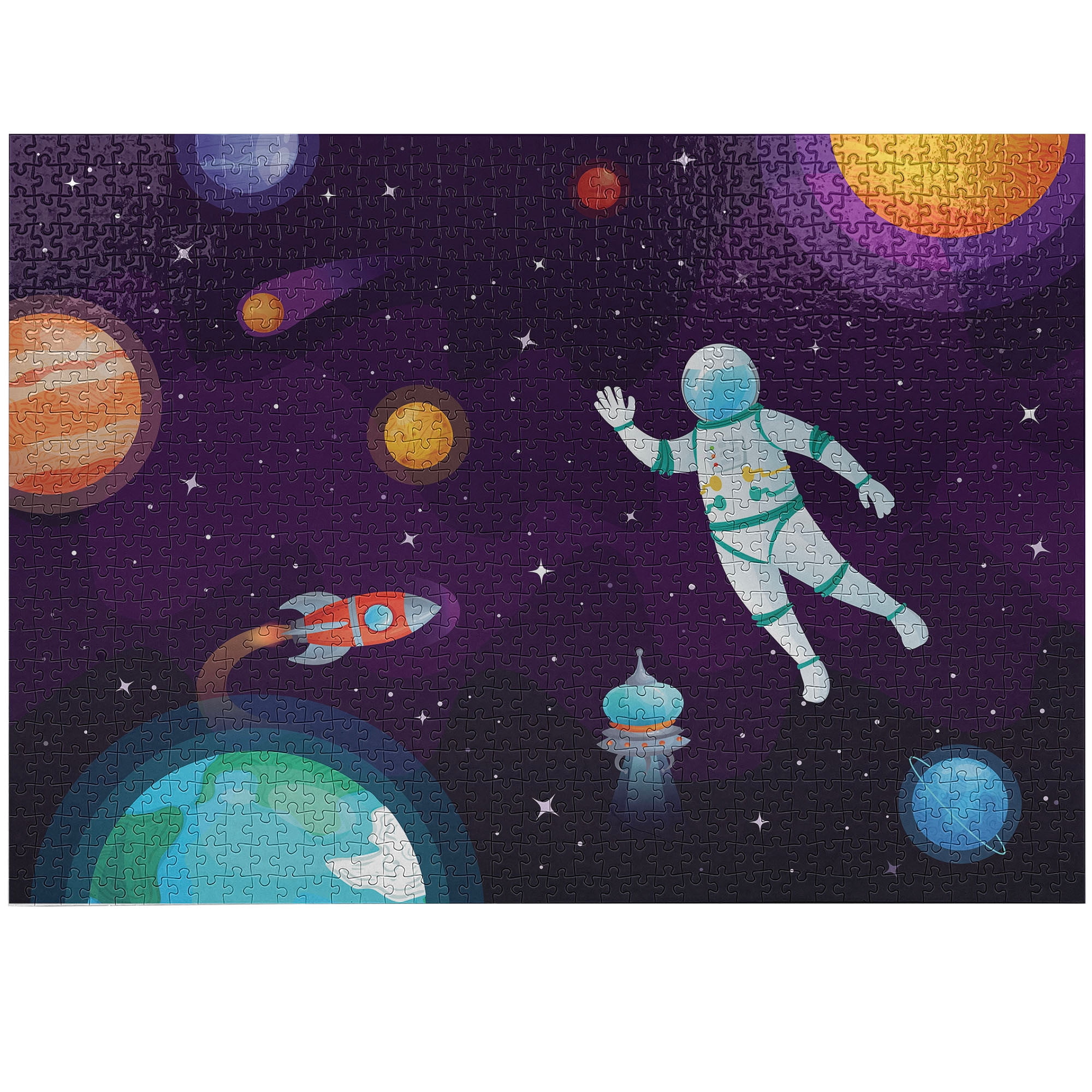 Ambesonne Universe Jigsaw Puzzle Durable Cardboard, Astronaut in Space ...