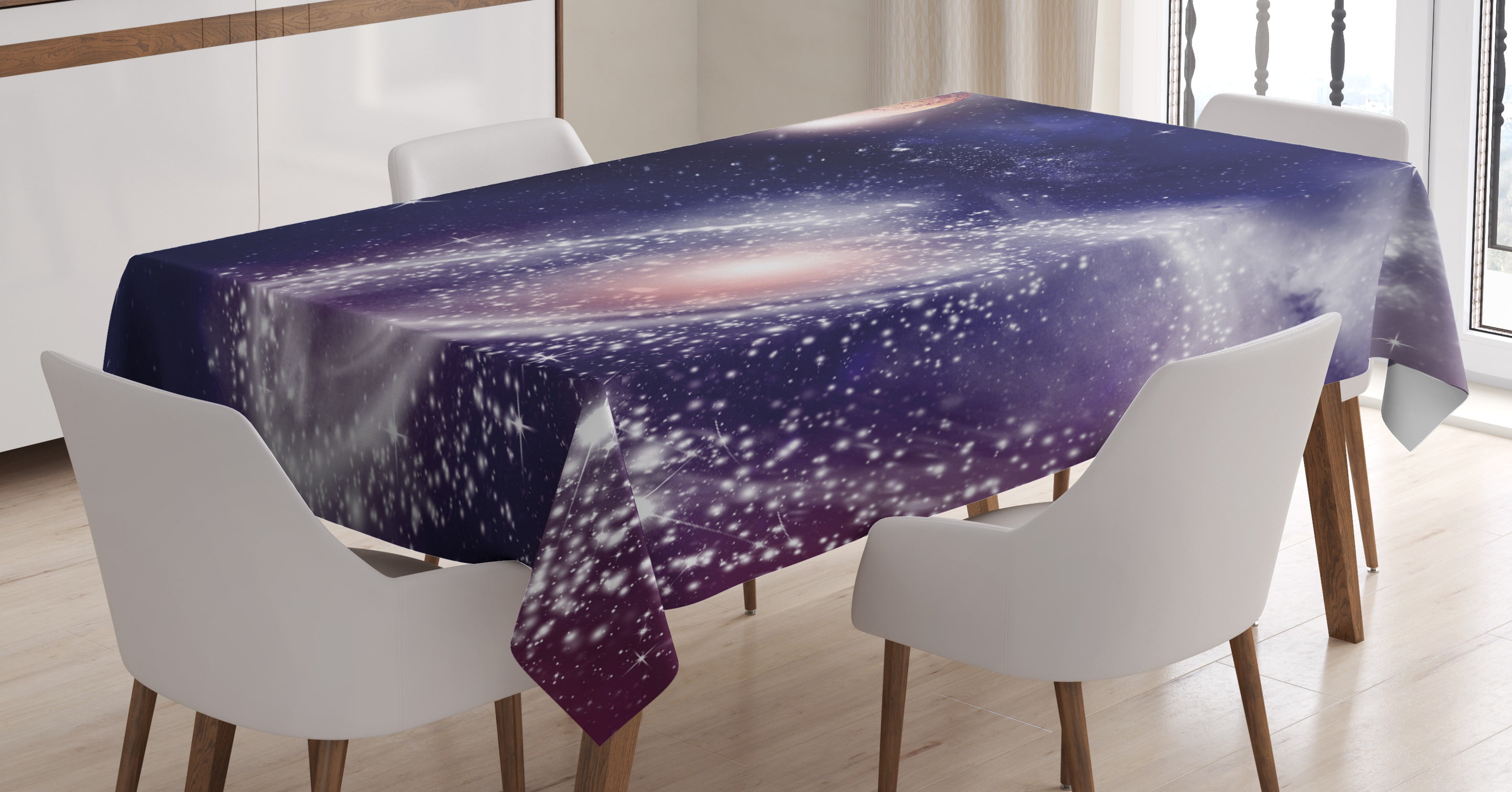 Ambesonne Universe Tablecloth Rectangular Table Cover, Nebula Planet ...