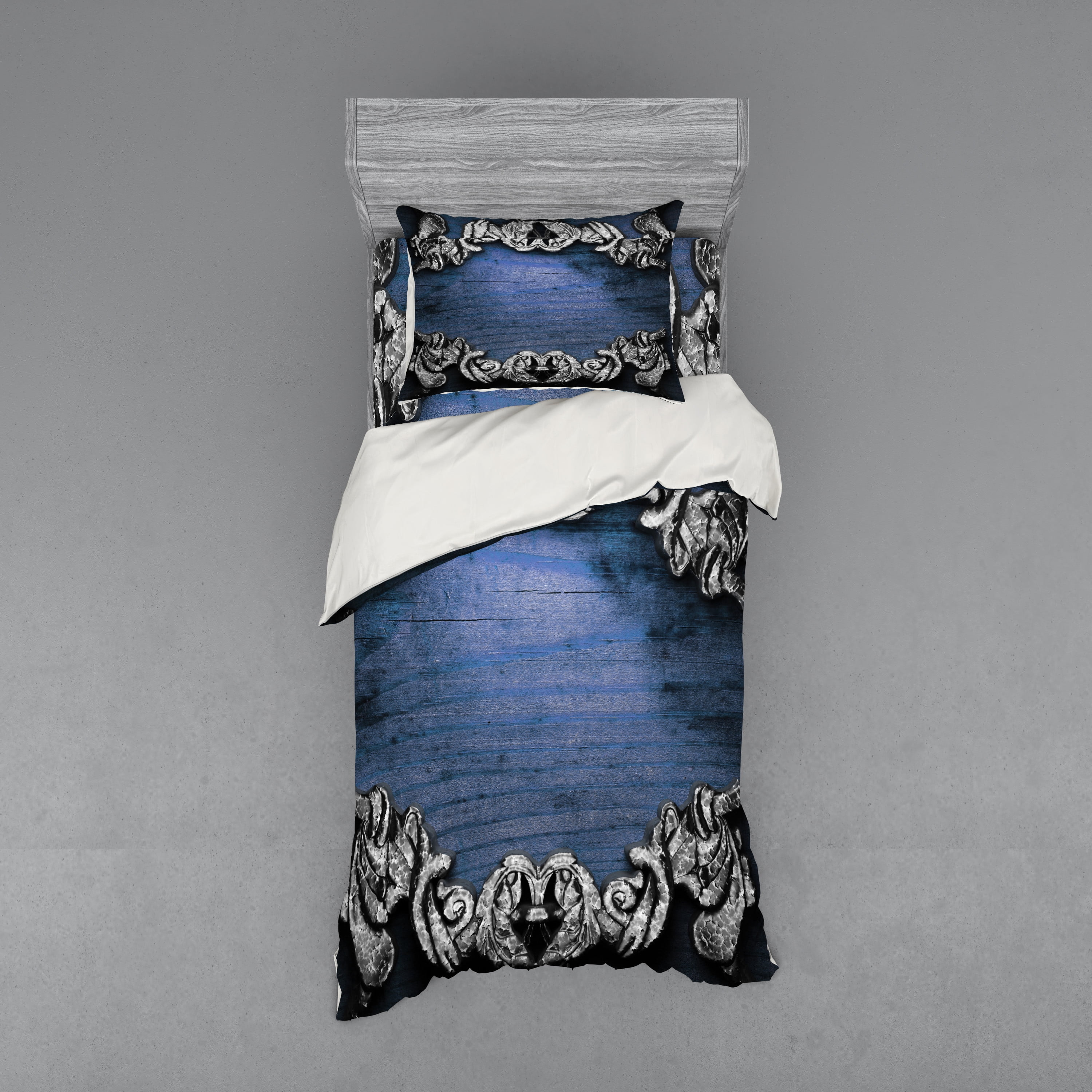 Ambesonne Victorian Bedding Set 3 Pcs, Gothic Iron Ornament, Twin, Dark ...