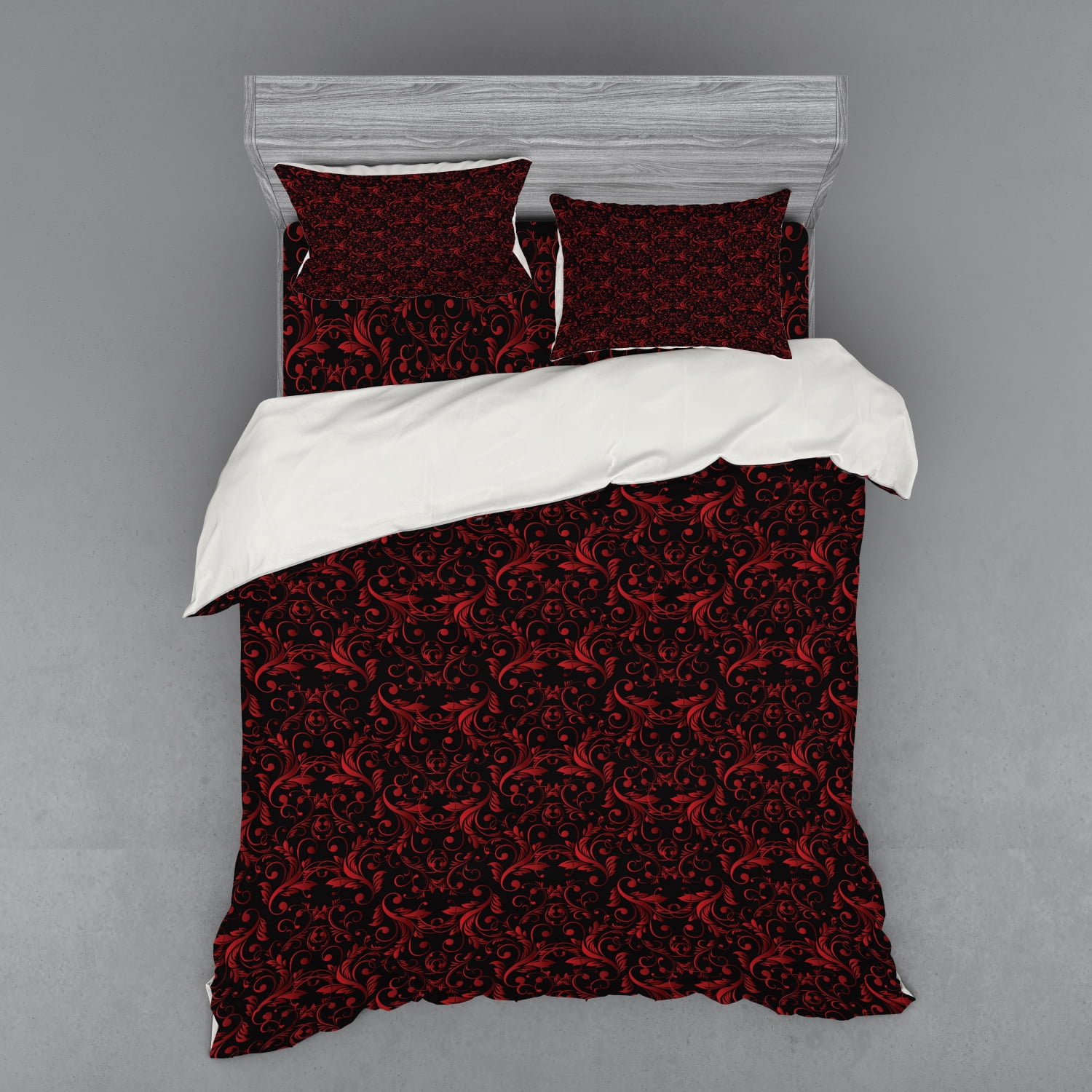 Ambesonne Victorian Bedding Set 4 Pcs, Vintage Curlicue Forms, Queen ...