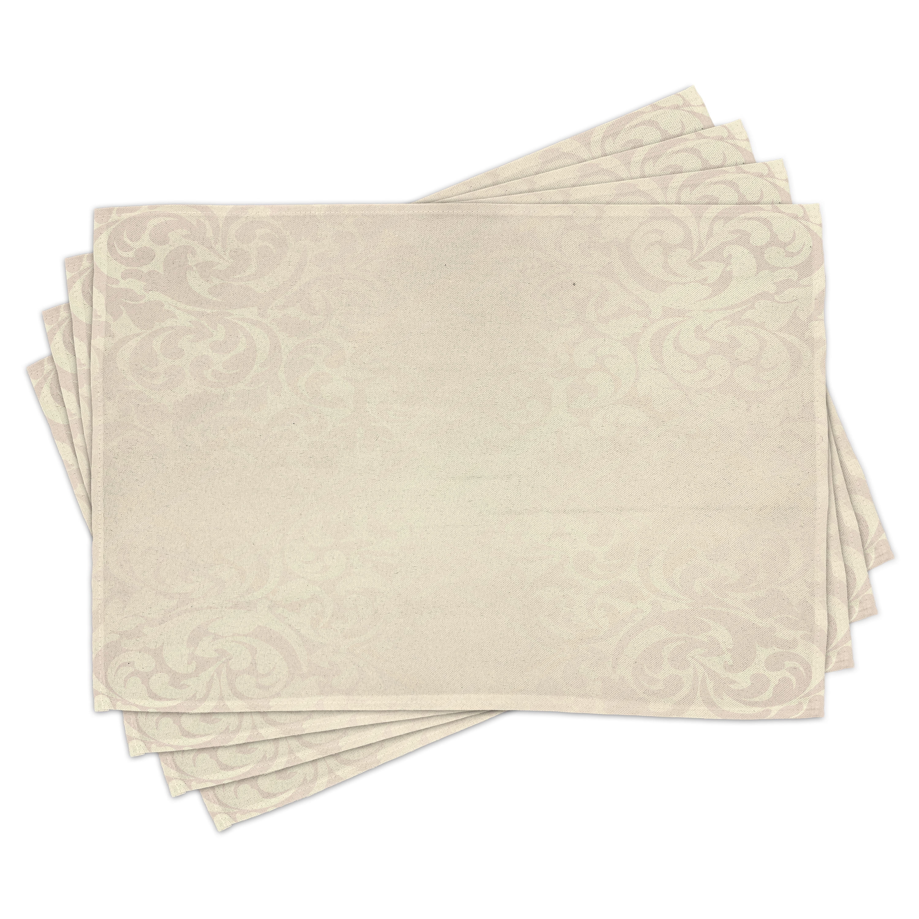 Ambesonne Victorian Place Mats Set of 8, Monochrome Damask, Placemat 8 ...