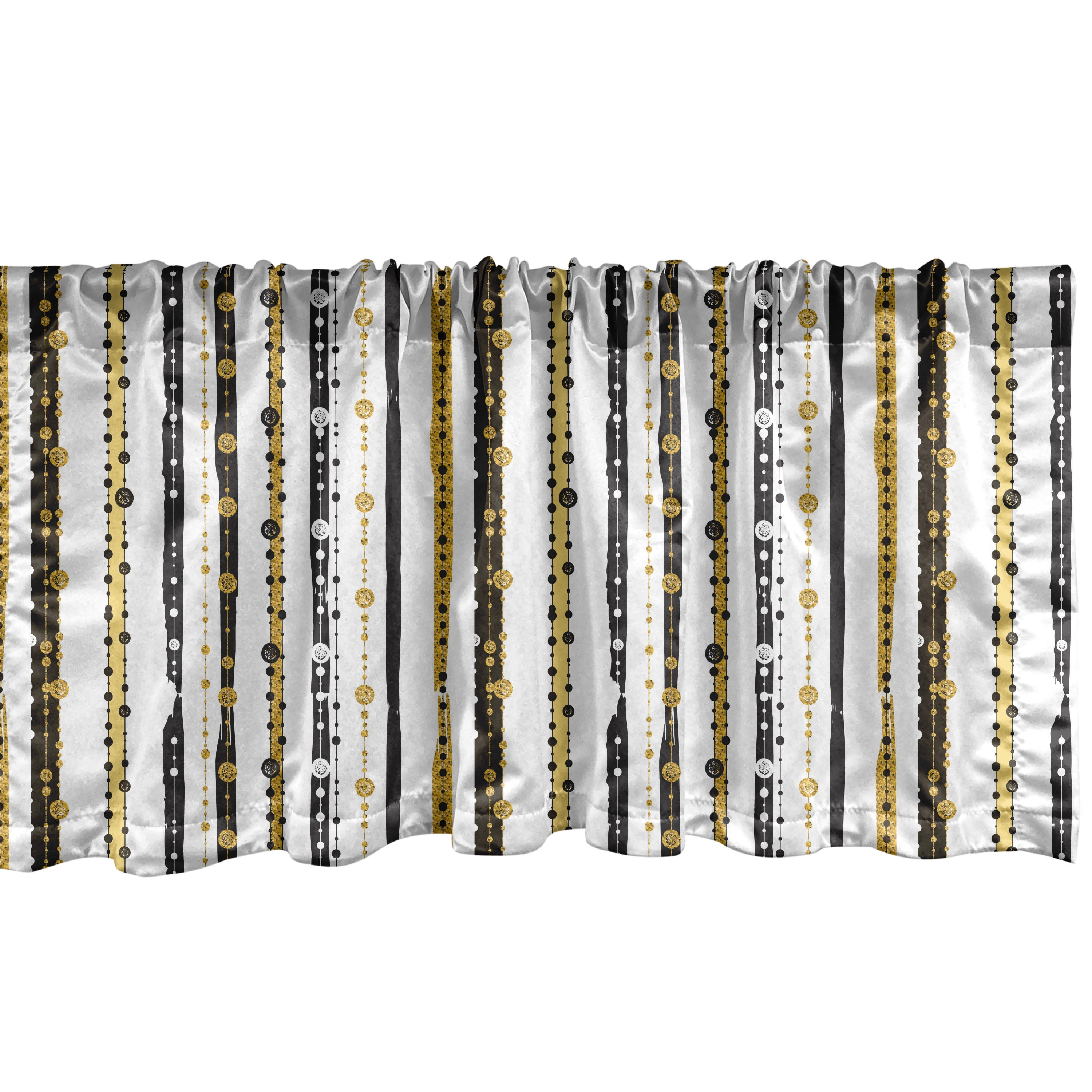 Ambesonne Victorian Window Valance, Vertical Lines Rounds, 42" x 18 ...