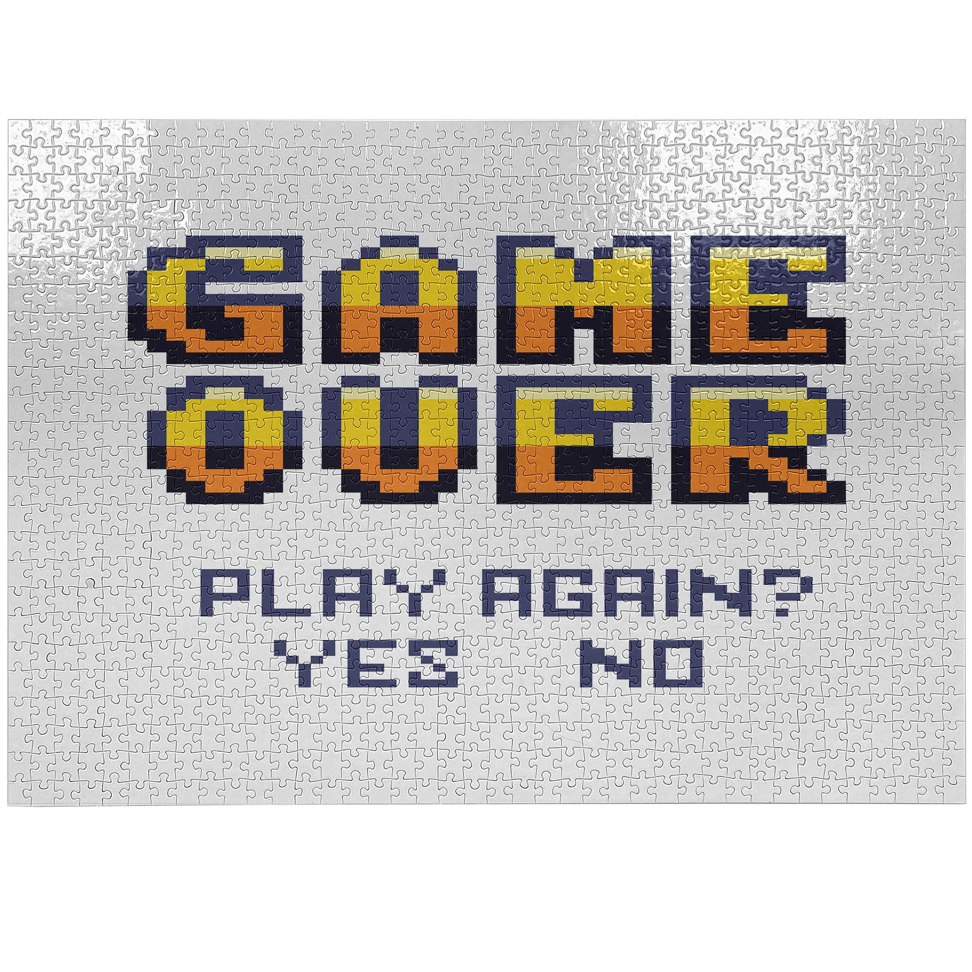 Ambesonne Video Game Jigsaw Puzzle Durable Cardboard, Pixel Style Game ...