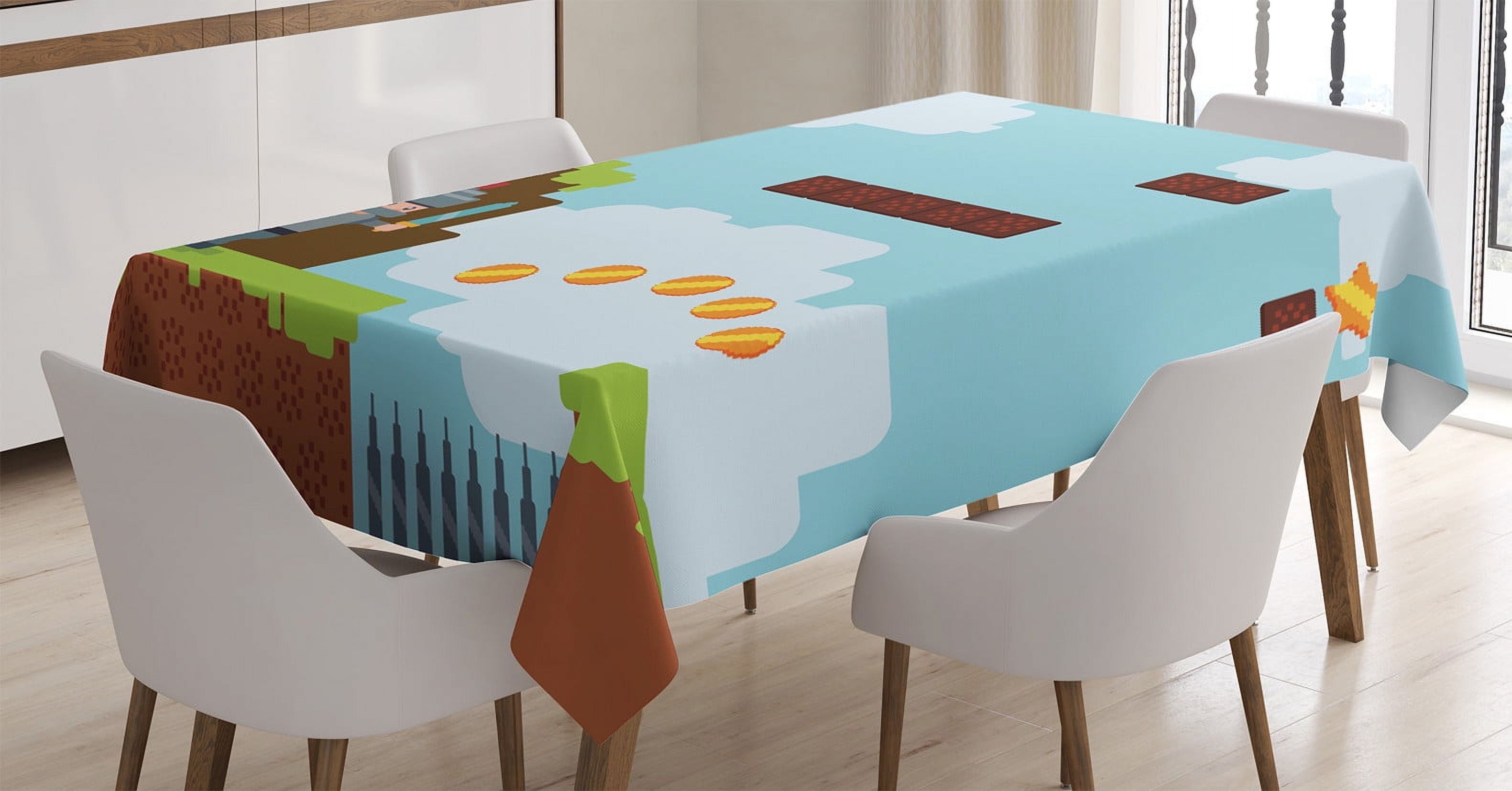 Ambesonne Video Games Tablecloth Rectangular Table Cover, Arcade Knight ...