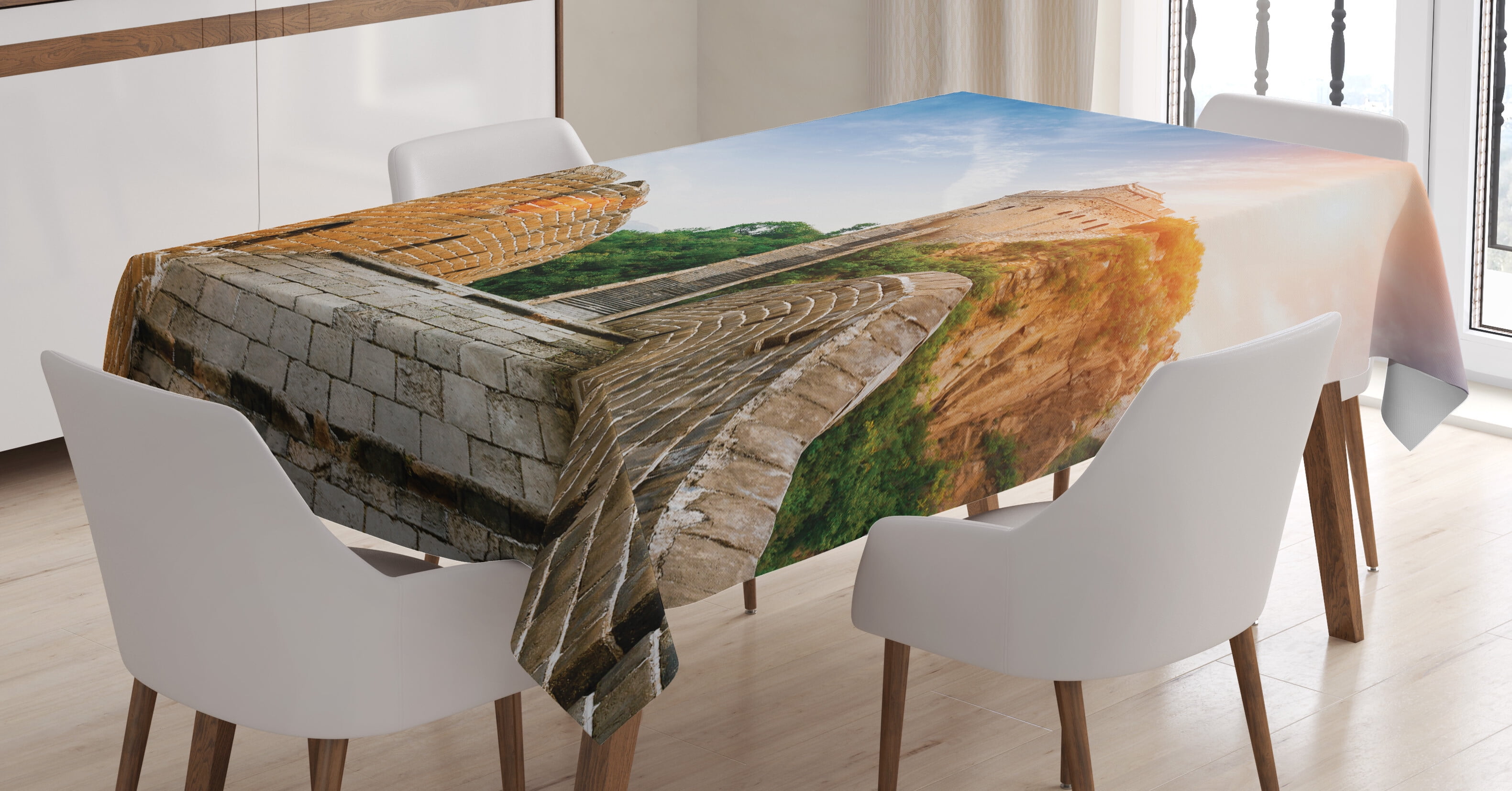 Ambesonne View Tablecloth Rectangular Table Cover, Monument Cliffs, 52 ...