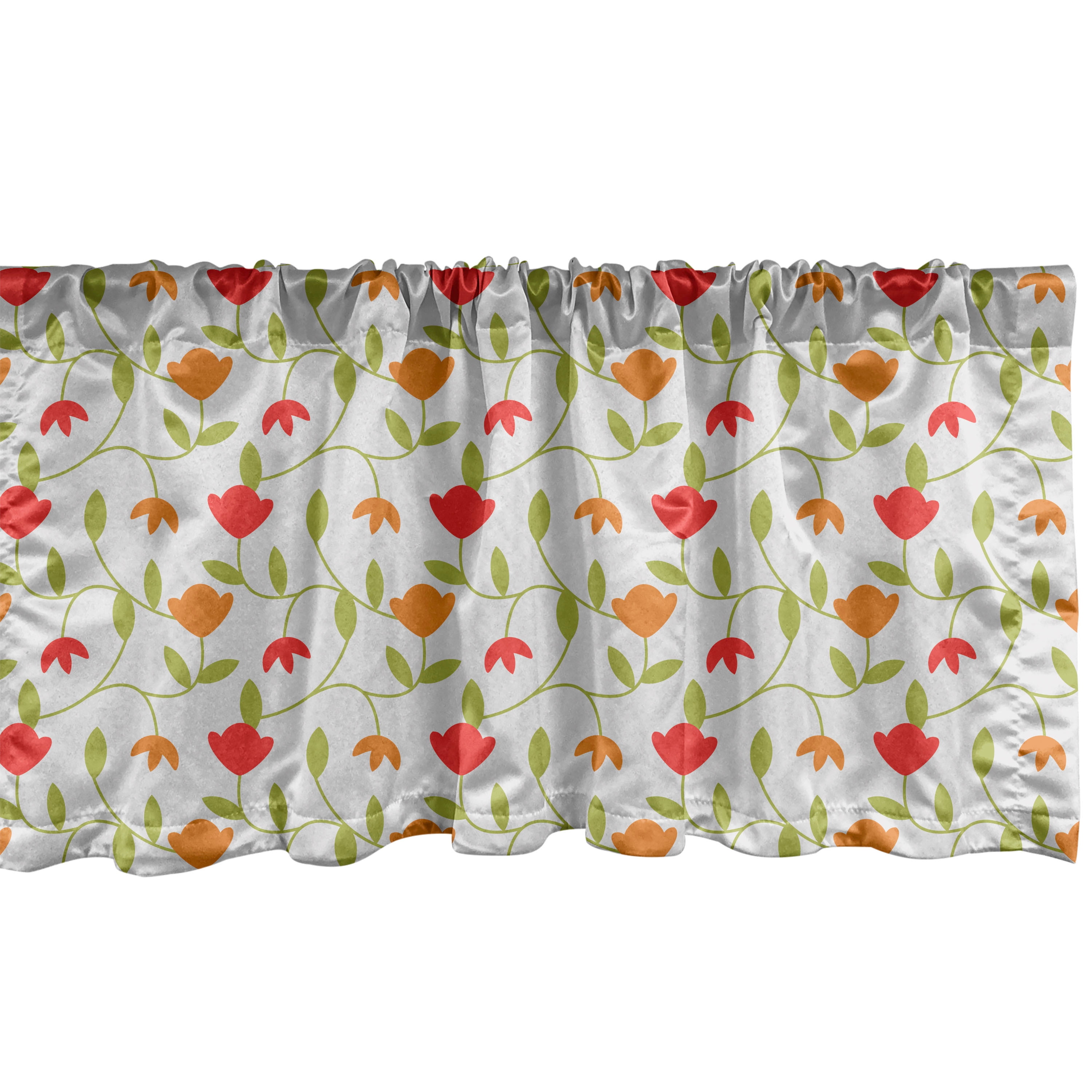 Ambesonne Vine Window Valance, Simplistic Graphic Ivy Pattern with ...
