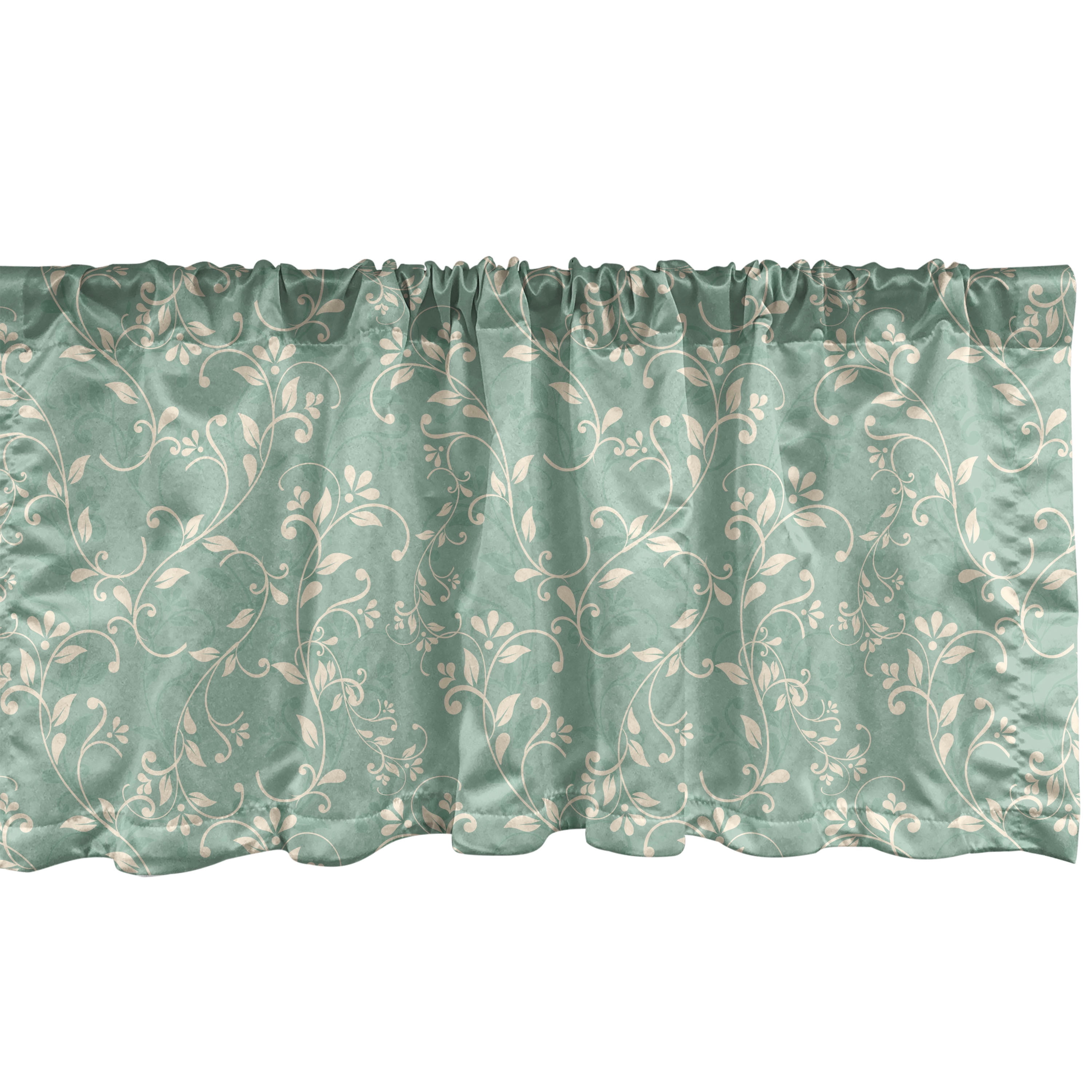 Ambesonne Vine Window Valance, Vintage Style Foliage, 54" X 12", Reseda ...