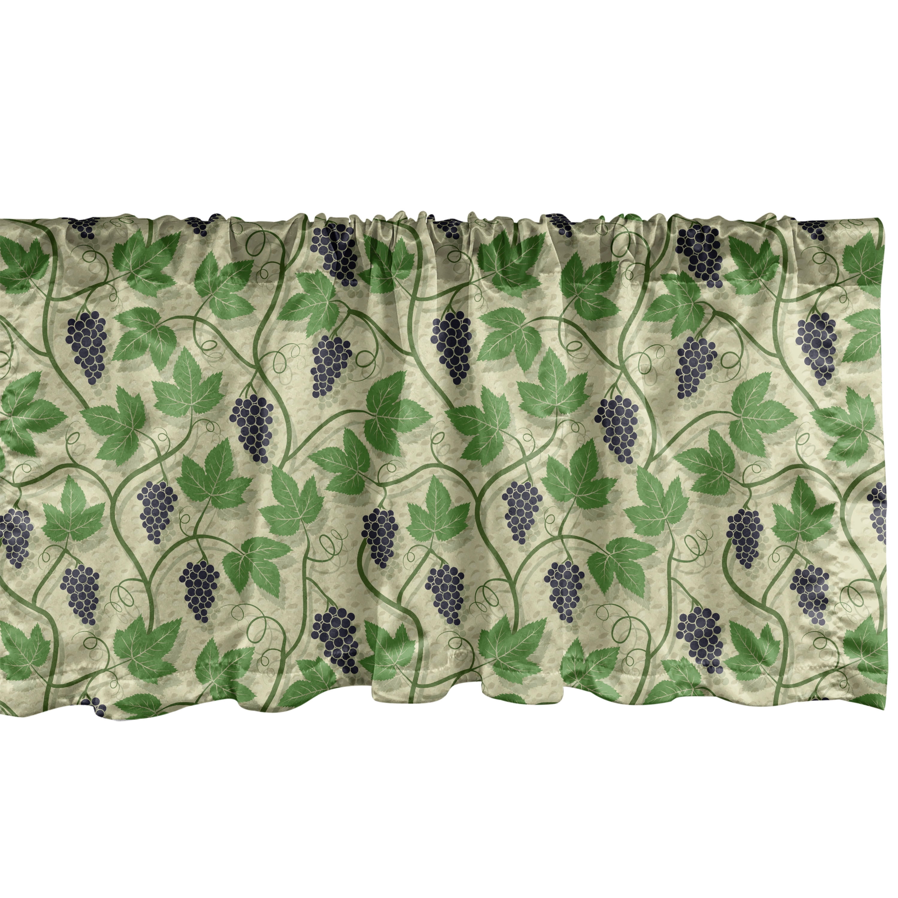 Ambesonne Vine Window Valance, Viticulture Grapevines, 54" X 18", Dark ...