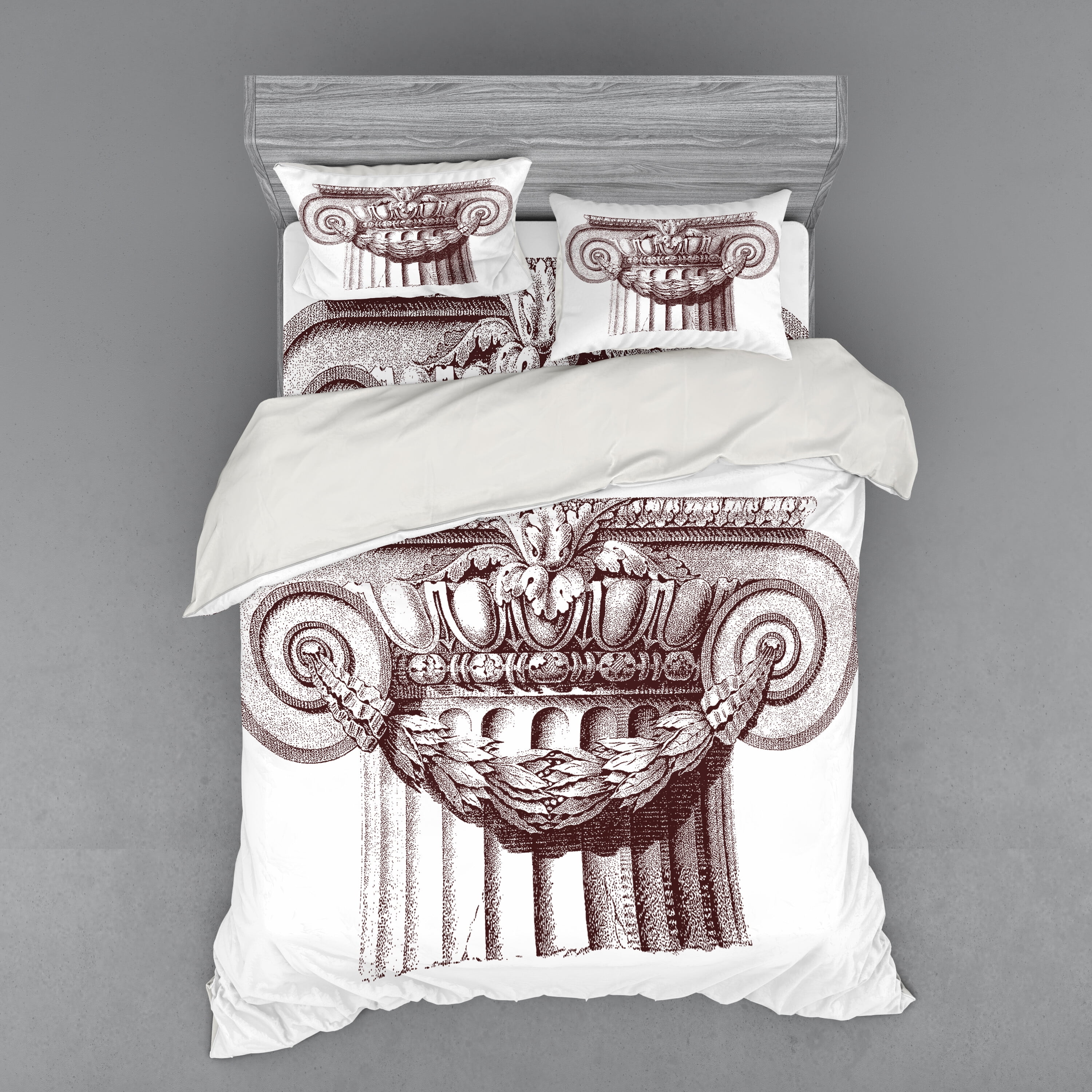 Ambesonne Vintage Bedding Set 4 Pcs, Antique Column Roman, Queen ...