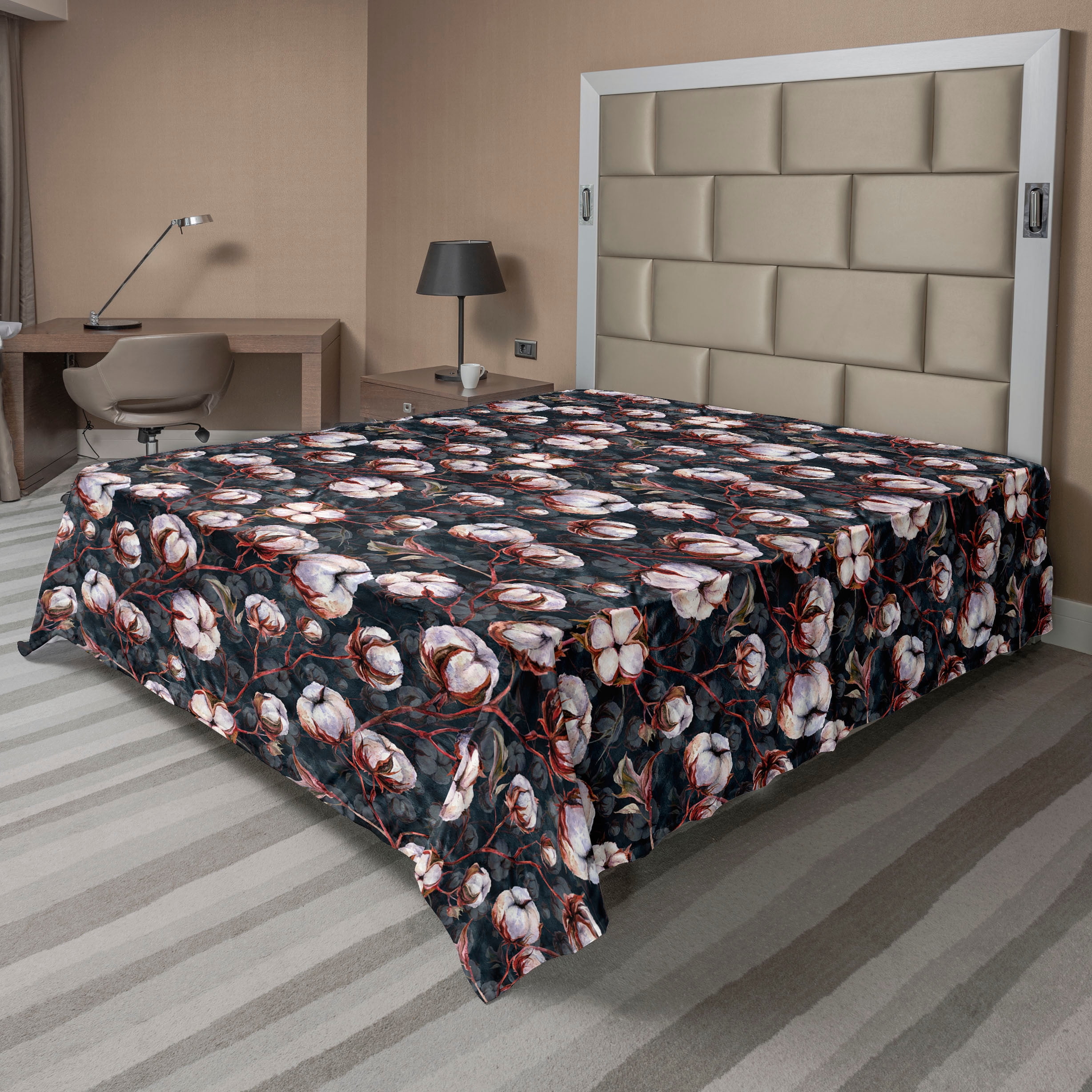 Ambesonne Vintage Botanical Flat Bedding Sheet Soft Top Sheet ...