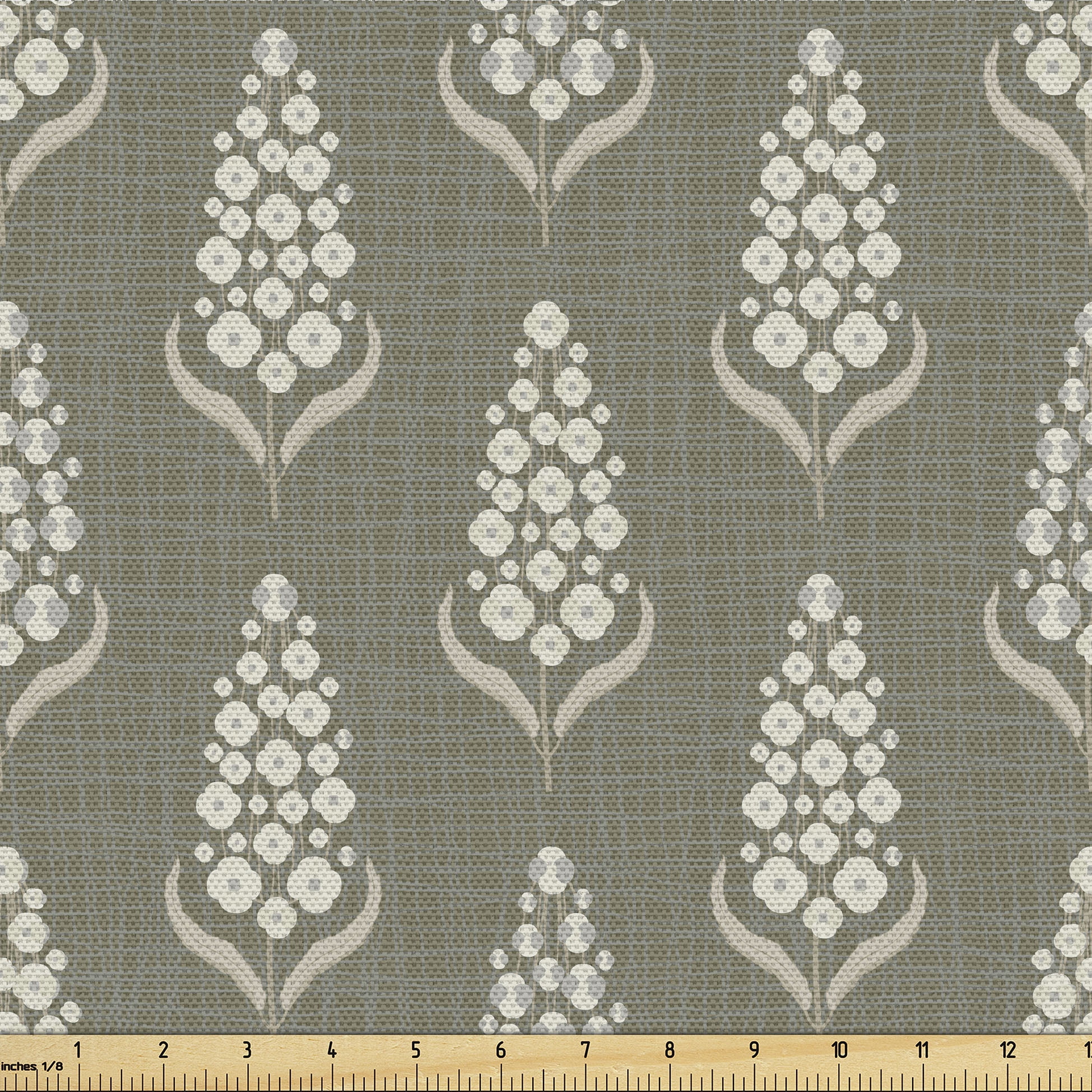 Ambesonne Vintage Fabric by the Yard Upholstery, Spring Flowers Meadow ...