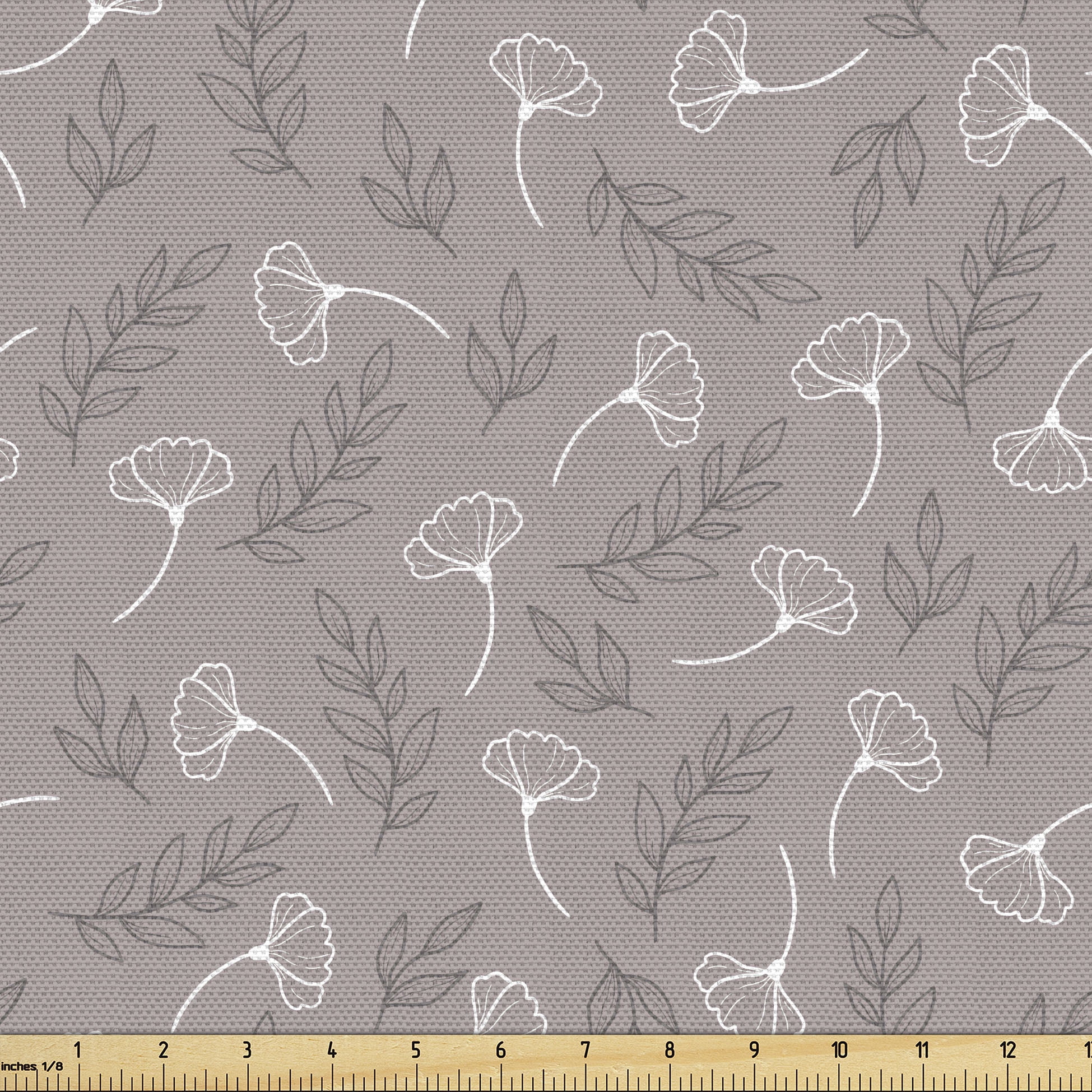 Ambesonne Vintage Fabric by the Yard Upholstery, Sketch Line Style ...