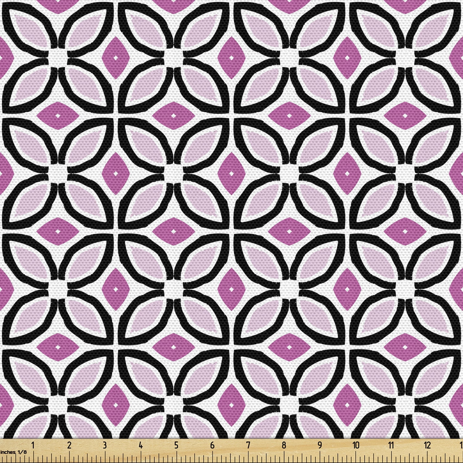 Ambesonne Vintage Fabric by the Yard Upholstery, Vibrant Tone Circles ...