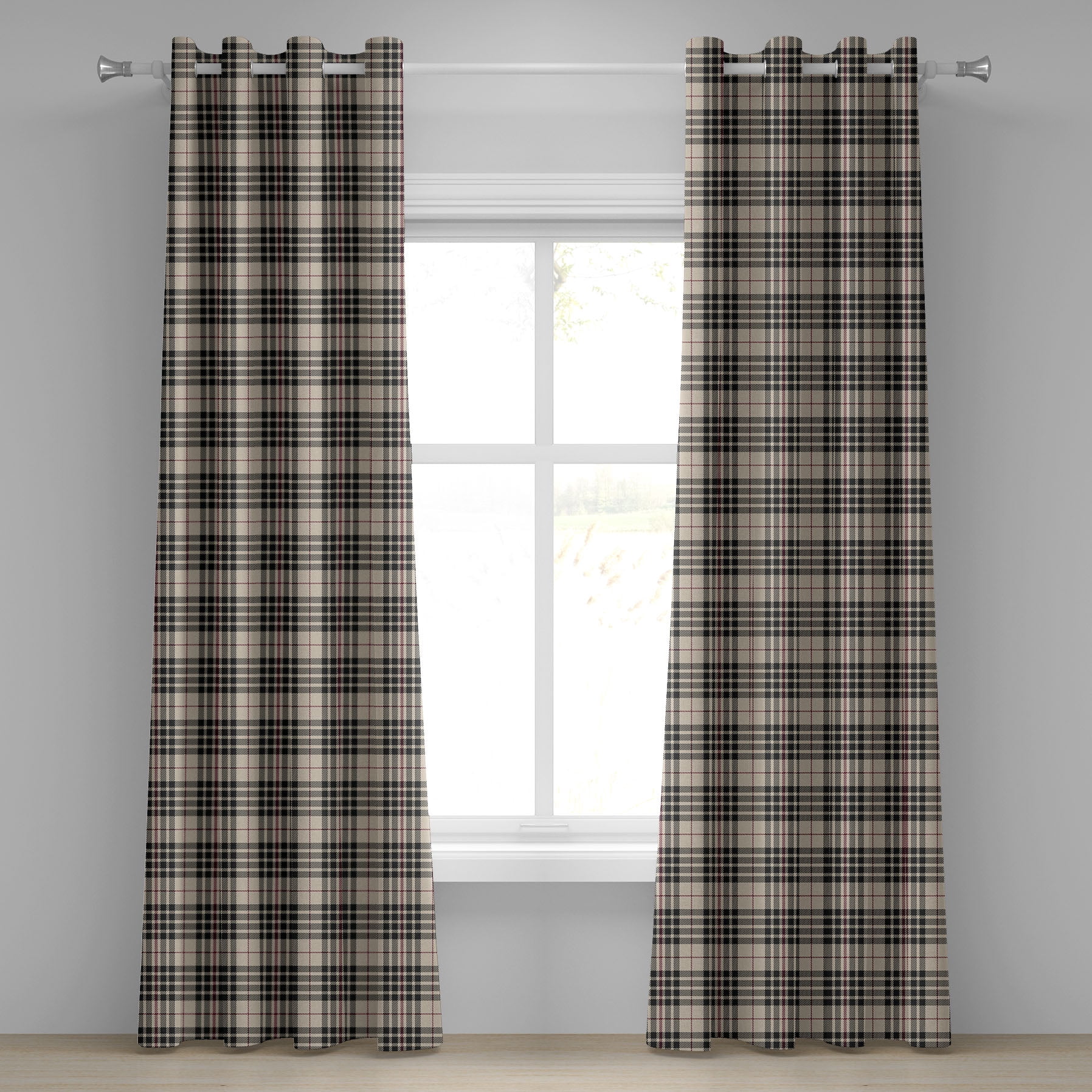 Ambesonne Vintage Grommet Curtain, Tartan British Heraldry, 50" x 108 ...