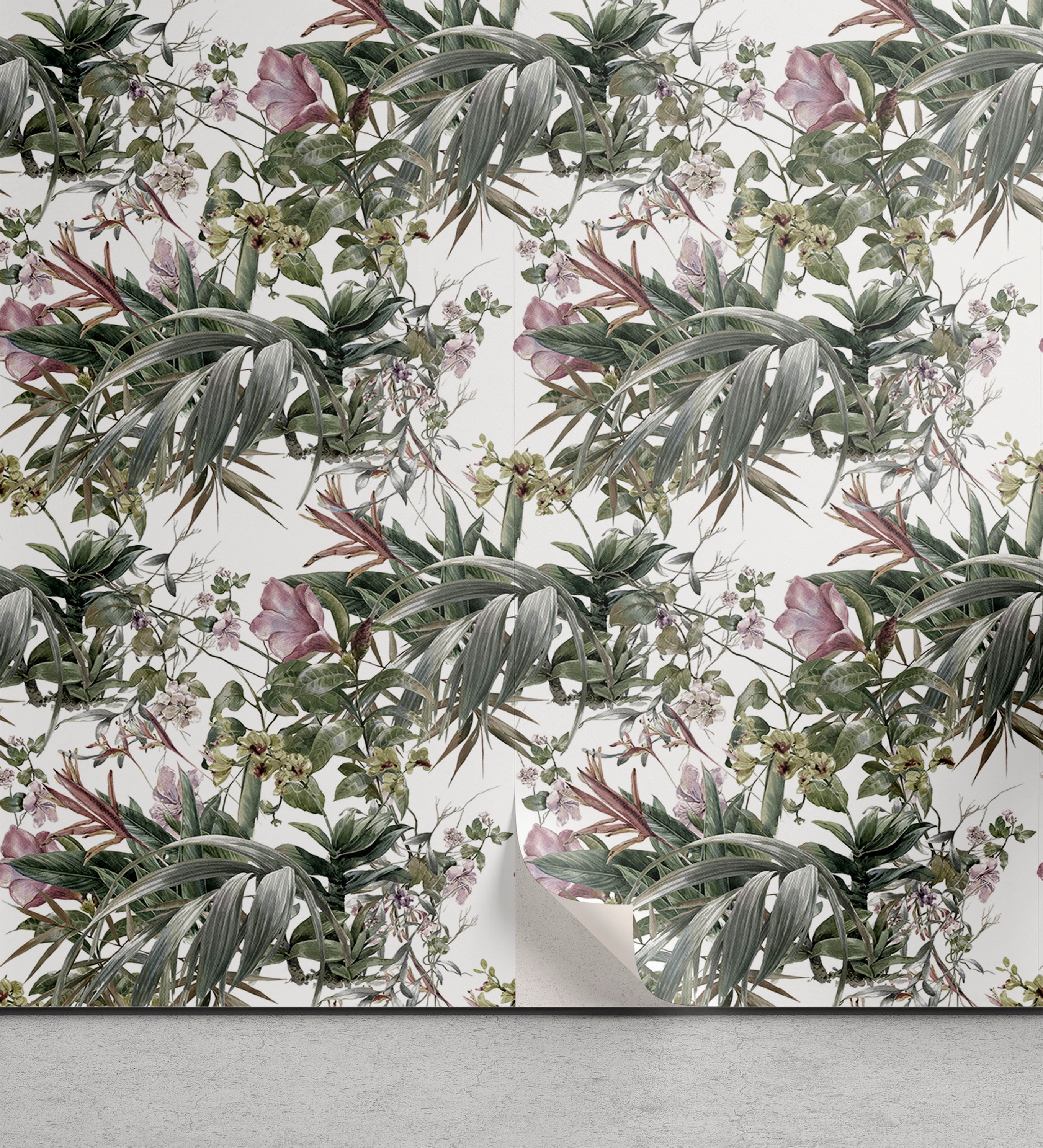Ambesonne Vintage Peel & Stick Wallpaper for Home, Retro Bloom Exotic ...