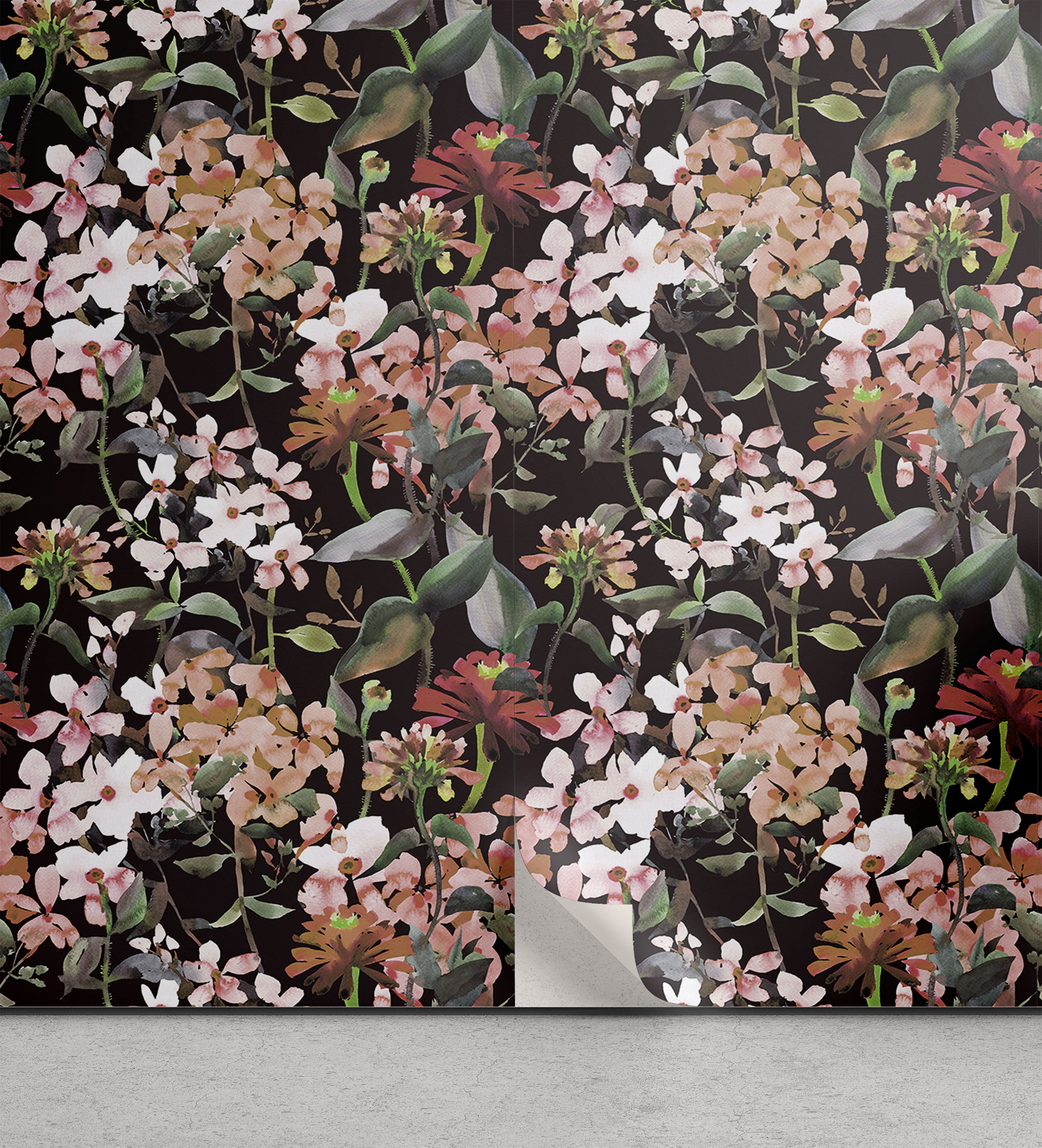 Ambesonne Vintage Peel & Stick Wallpaper for Home, Scattered Garden ...