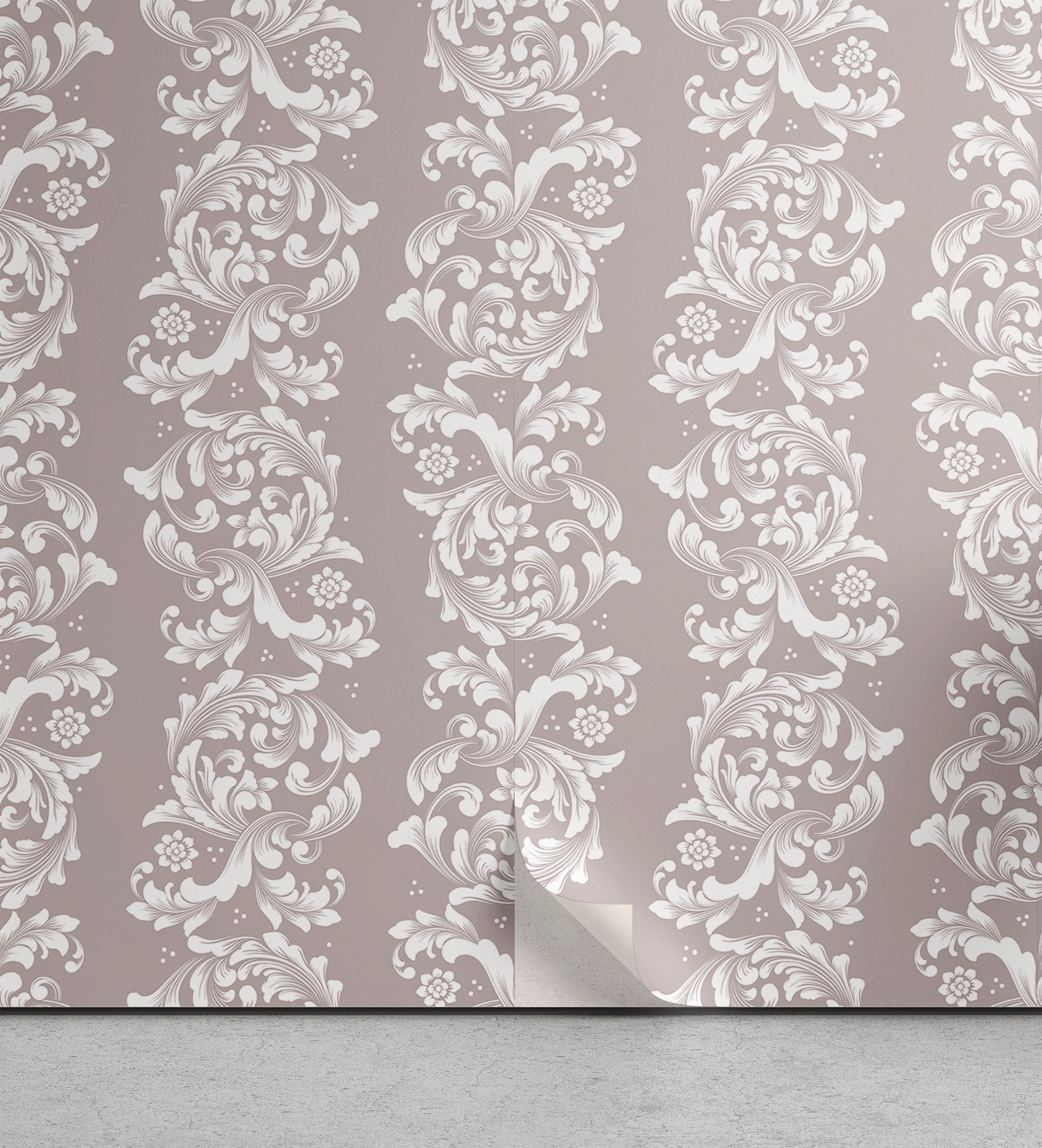 Ambesonne Vintage Peel & Stick Wallpaper for Home, Vertical Rococo ...