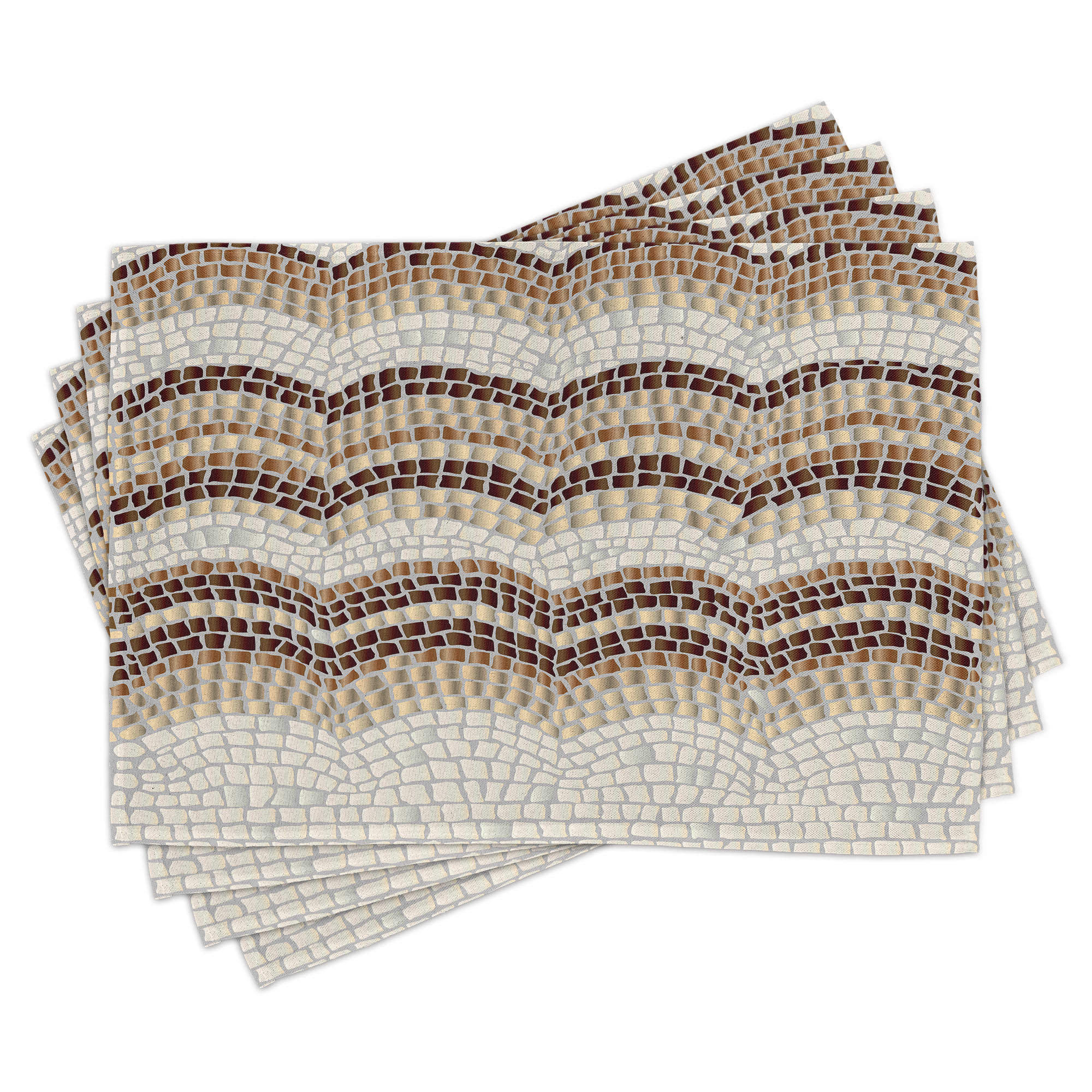 Ambesonne Vintage Place Mats Set of 4, Antique Mosaic Effect, Standard ...