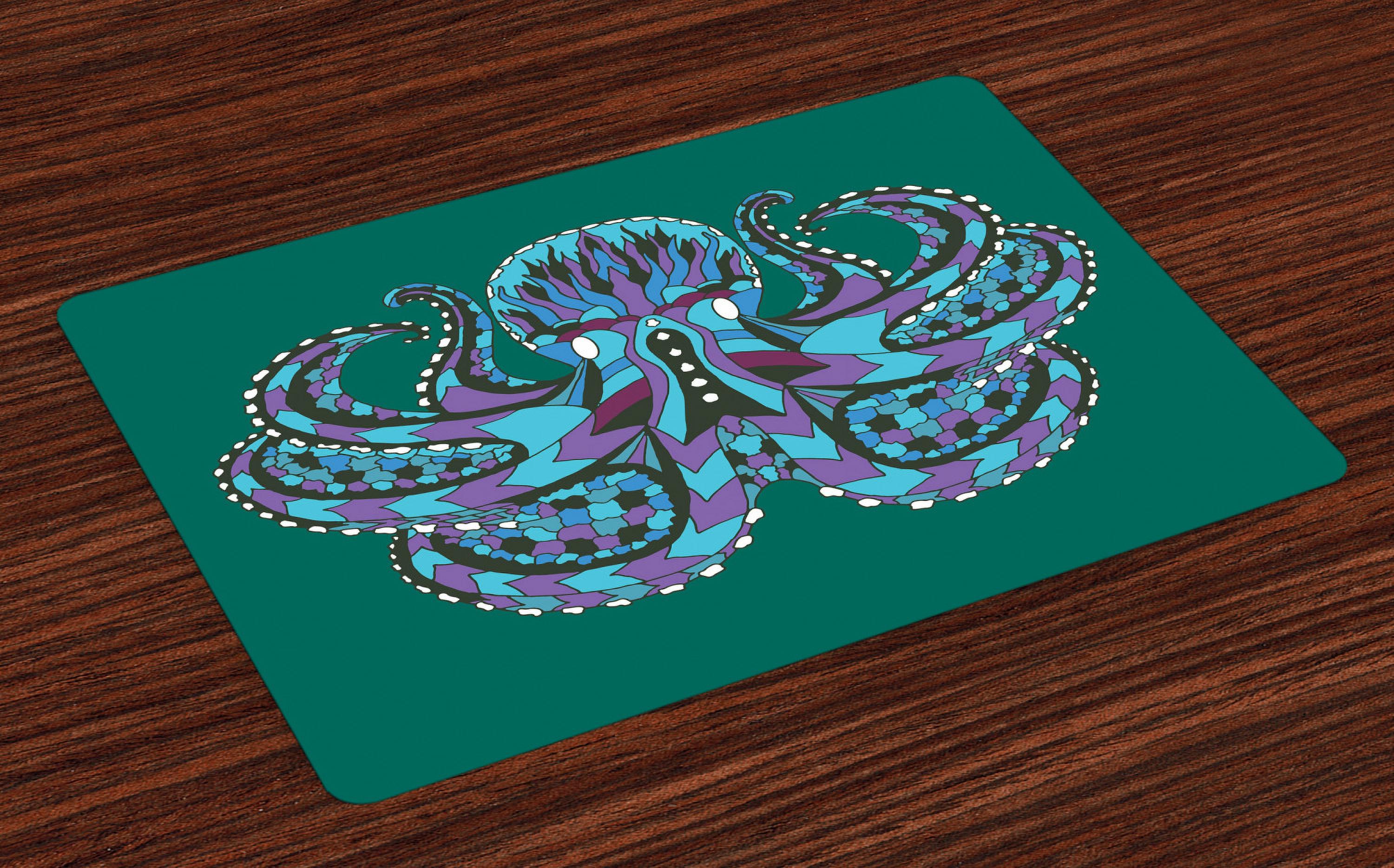 Ambesonne Vintage Place Mats Set of 4, Totem, Standard Size, Petrol Blue Mauve - Walmart.com