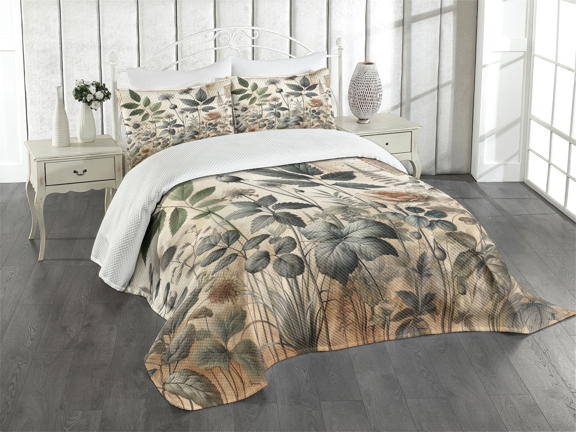 Ambesonne Vintage Quilted Bedspread Set 3 Pcs, Witchcore Medieval ...